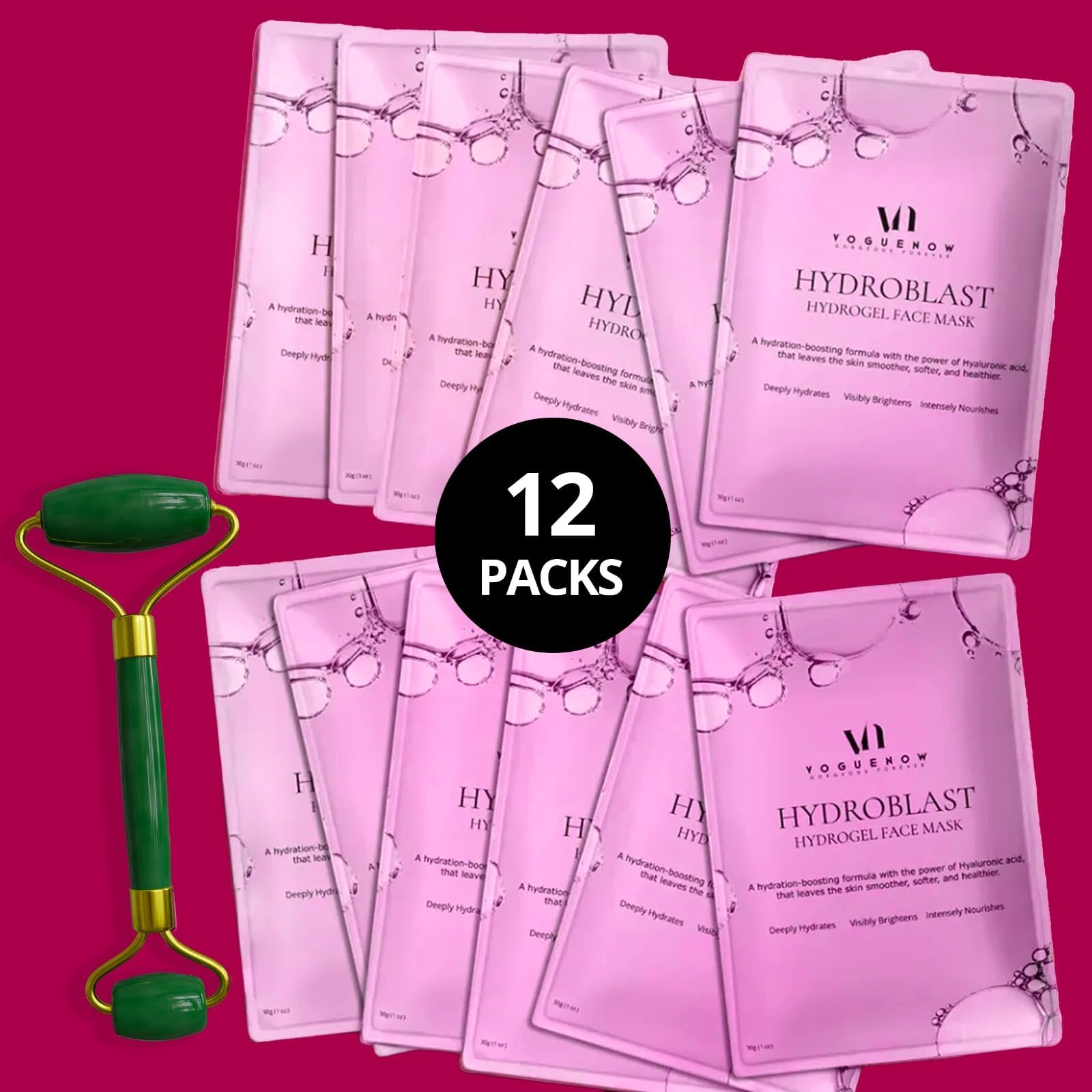 Amazon.com : Hydrogel Sheet Face Mask (12 Pcs Set) With Complimentary ...