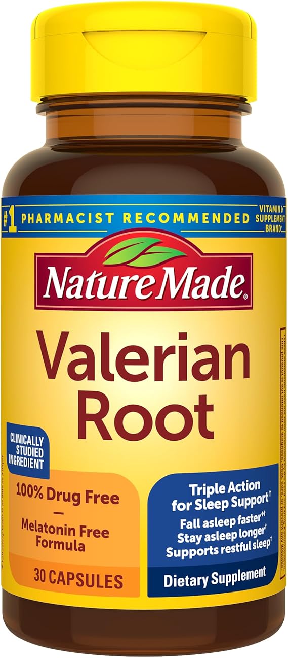 Amazon.com: Nature Made Valerian Root for Sleep Support, Melatonin Free Sleep Aid for Adults, 30 ...