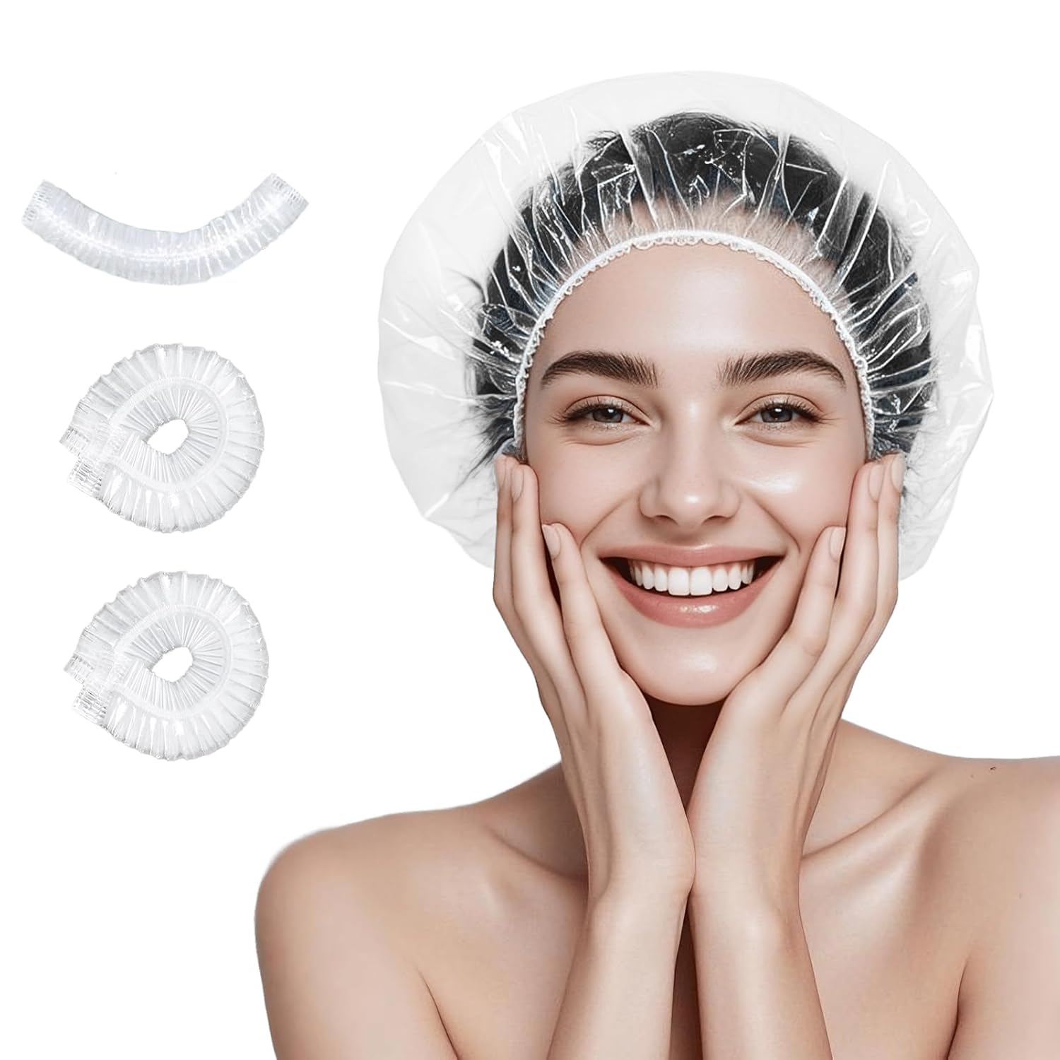 Amazon.com : TodHeei Disposable Shower Caps, 100PCS Thicker Shower Cap ...