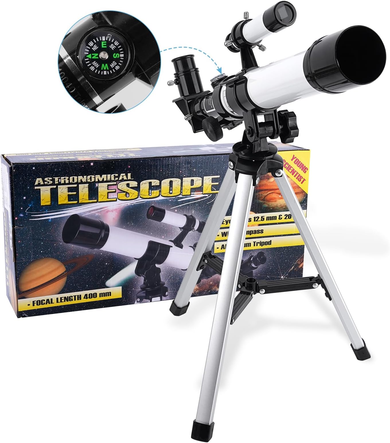 Amazon.com : Telescope for Kids & Beginners Adults 40/400mm ...