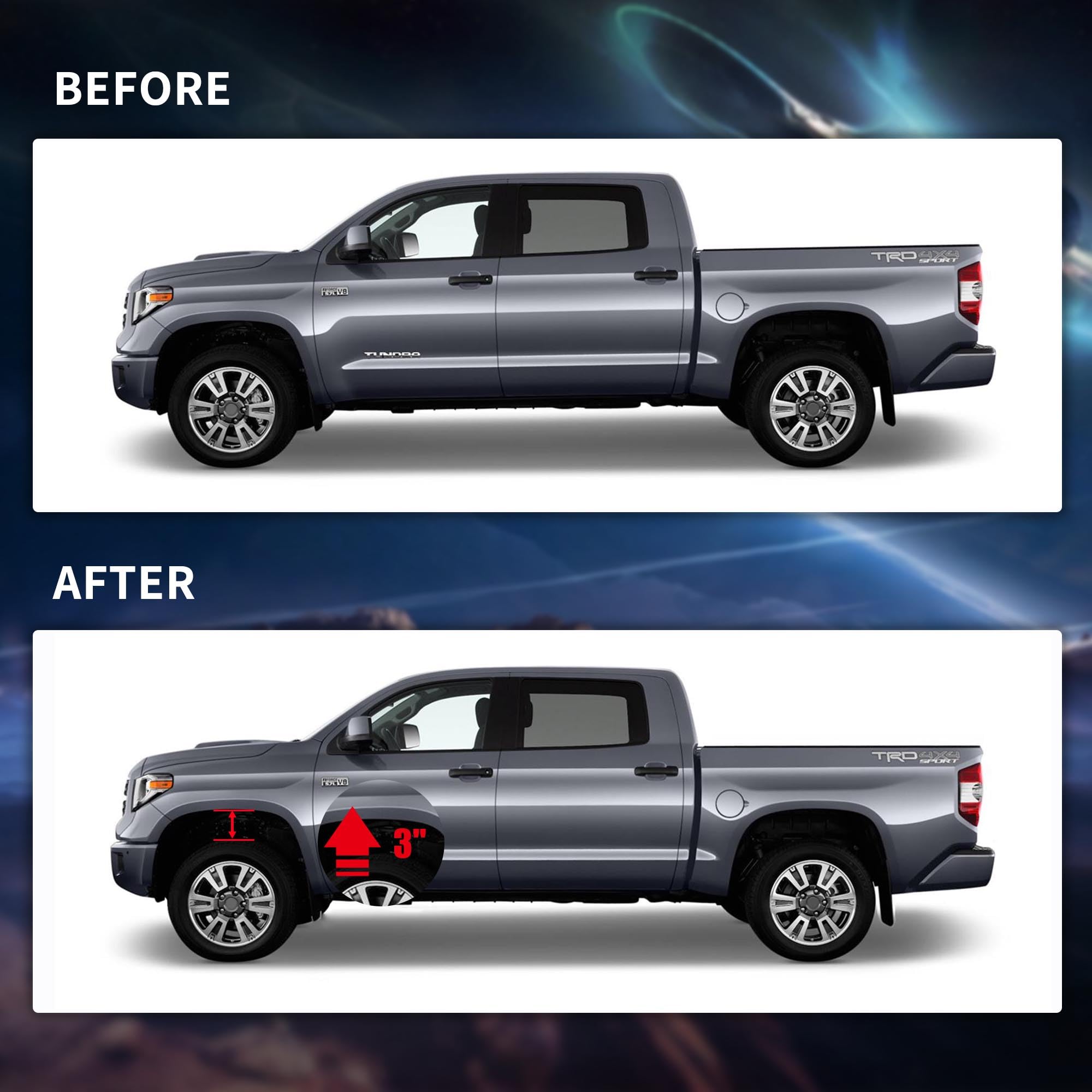 Snapklik.com : PROEZE 3" Front Leveling Lift Kits For 2007-2021 Tundra ...