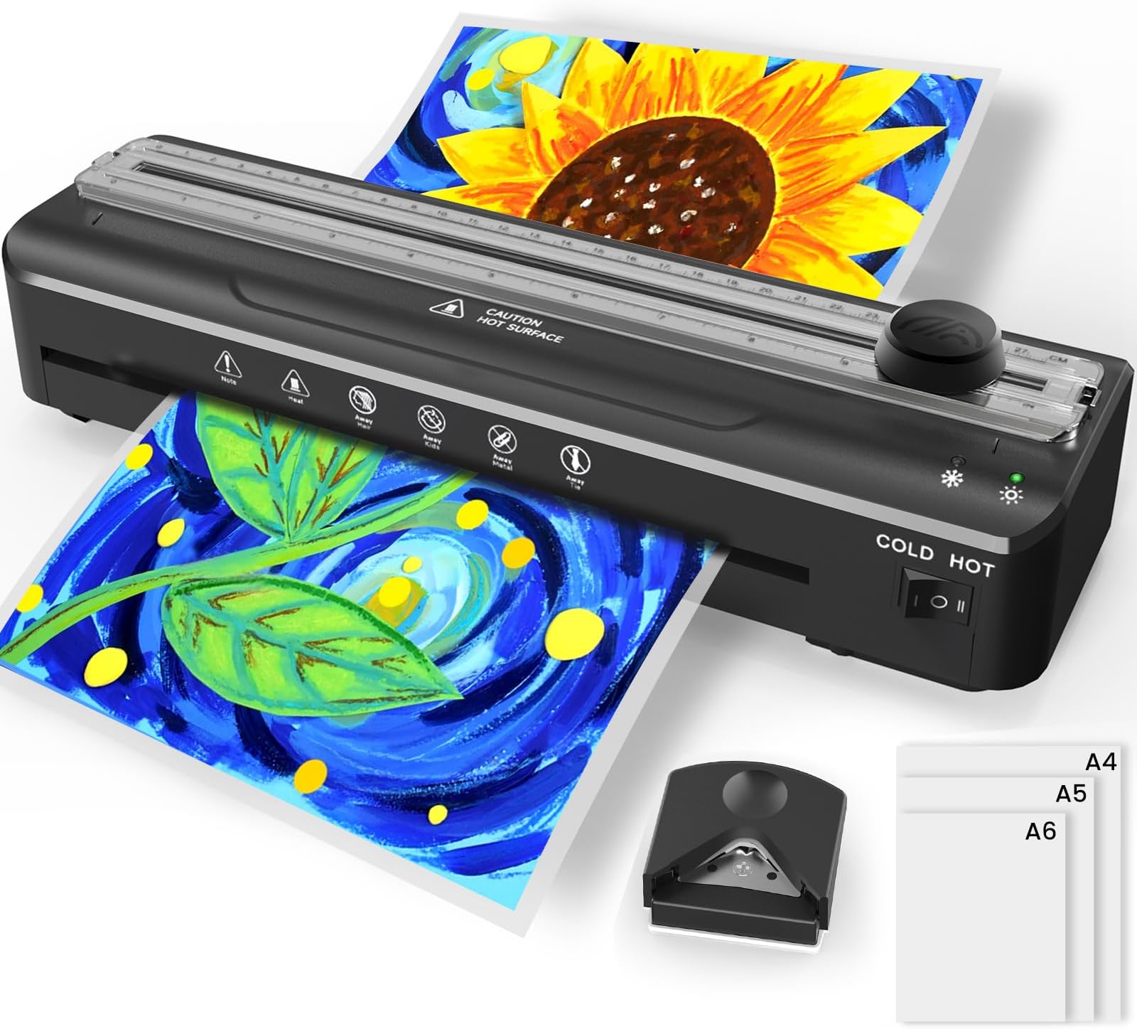 MAXDONE Laminator Machine A4 - Thermal Laminating Machine 4-in-1 Hot ...