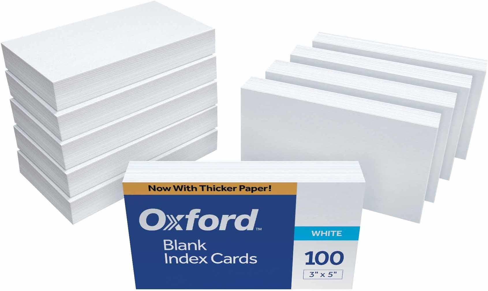 VANRA Small Blank Index Cards Color Cardstock Study Flash Cards, 3.5x2 ...
