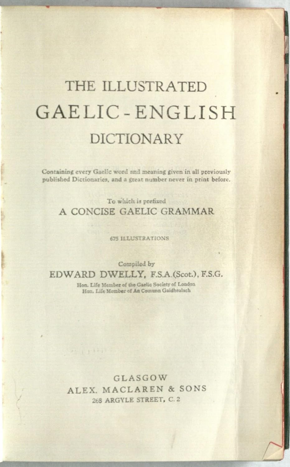 Dwelly's Illustrated Gaelic to English Dictionary - Faclair Gaidhlig Gu ...