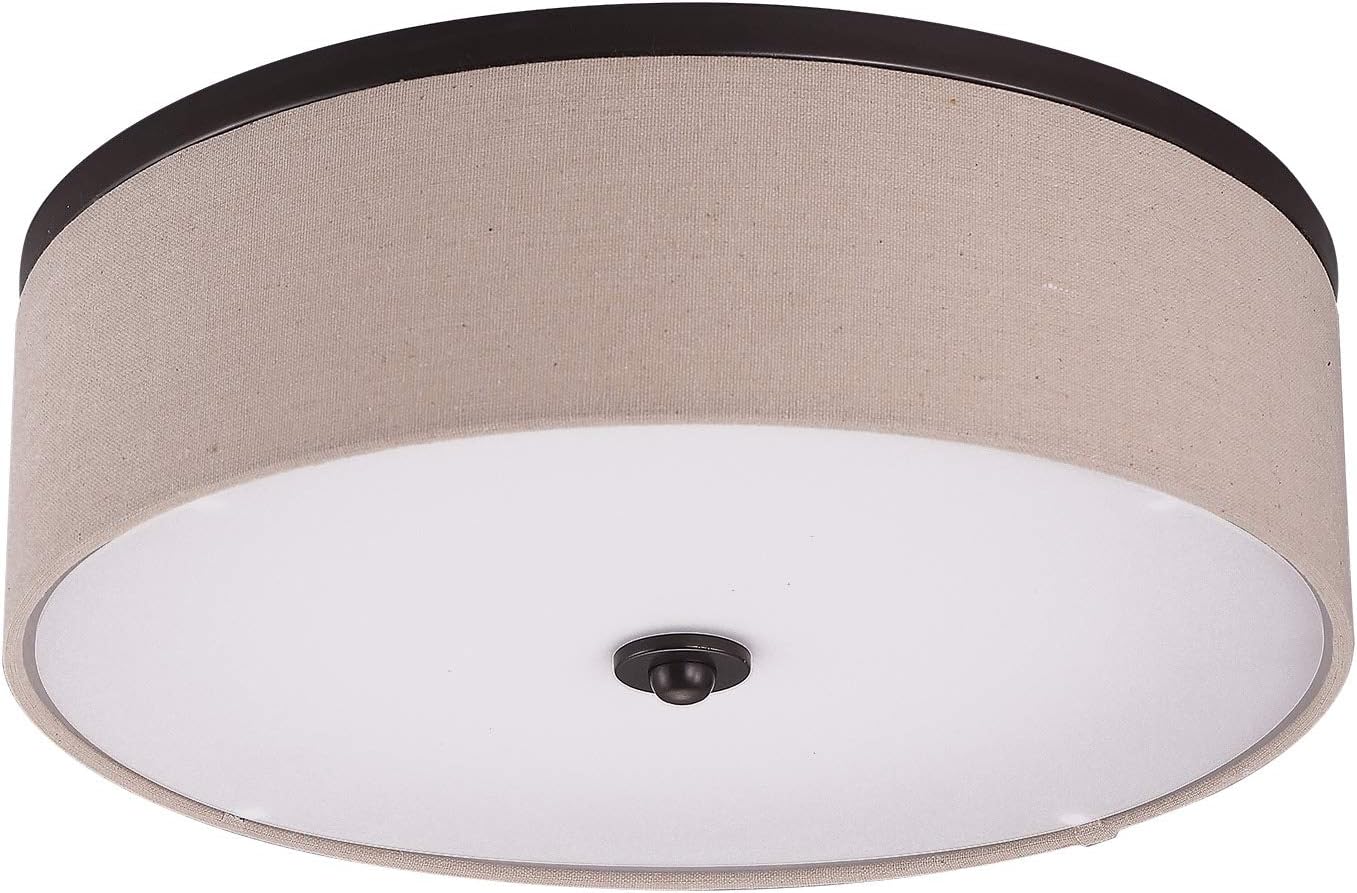 Amazon.com: OSTWIN 15 Inch LED Flush Mount Ceiling Light, Dimmable Drum ...