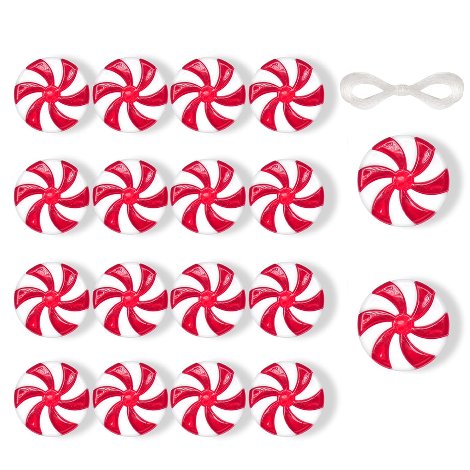 Amazon.com: 40pcs Christmas Candy Cane Hanging Peppermint Ornaments for ...