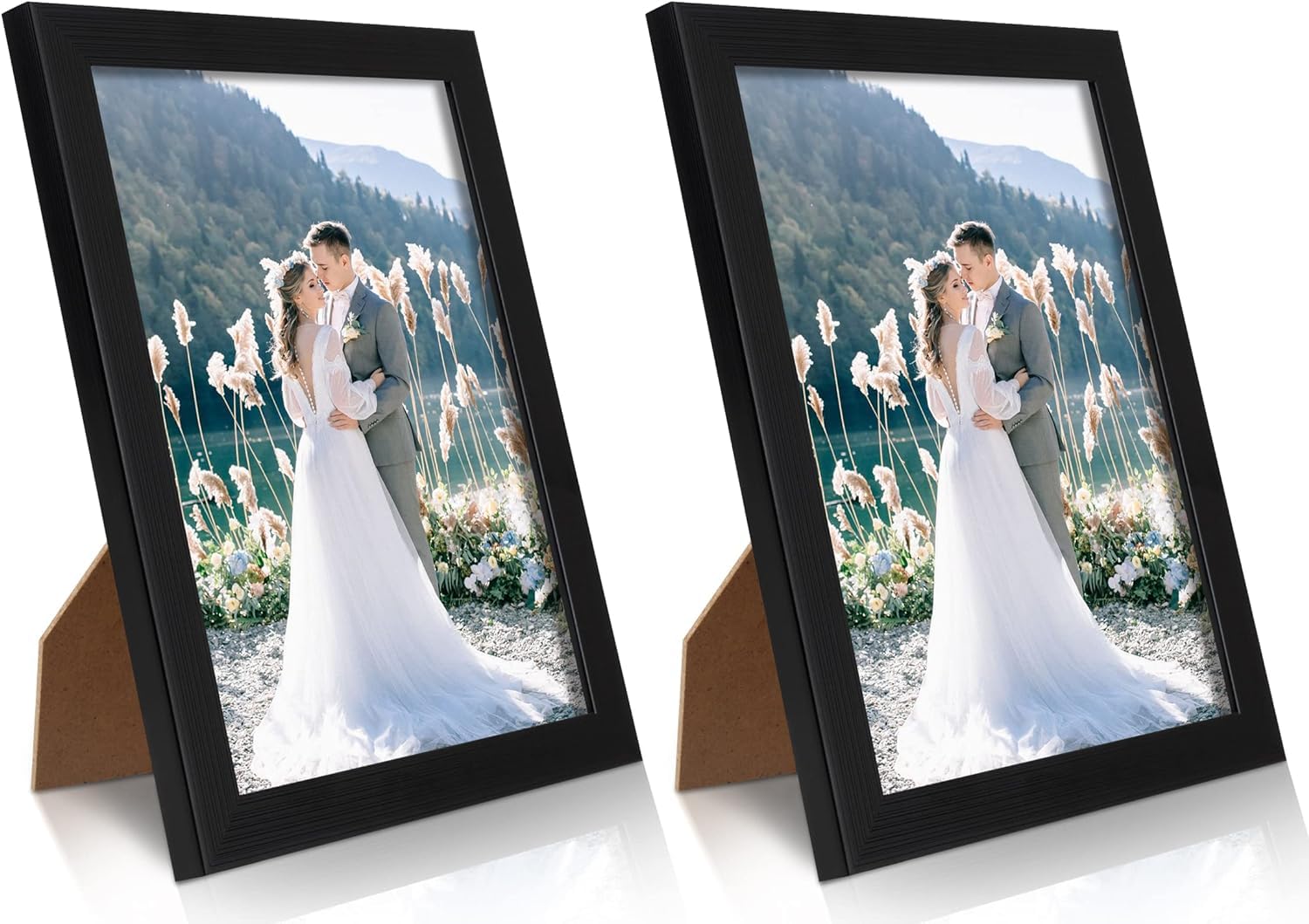Snapklik.com : PECULA 2 Pack 6x8 Picture Frame, Black Picture Frame For ...