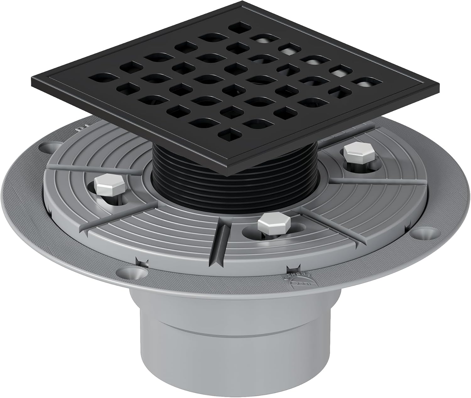 Neodrain Square Shower Drain,4 inch Black Stainless Steel 304 Grate and ...