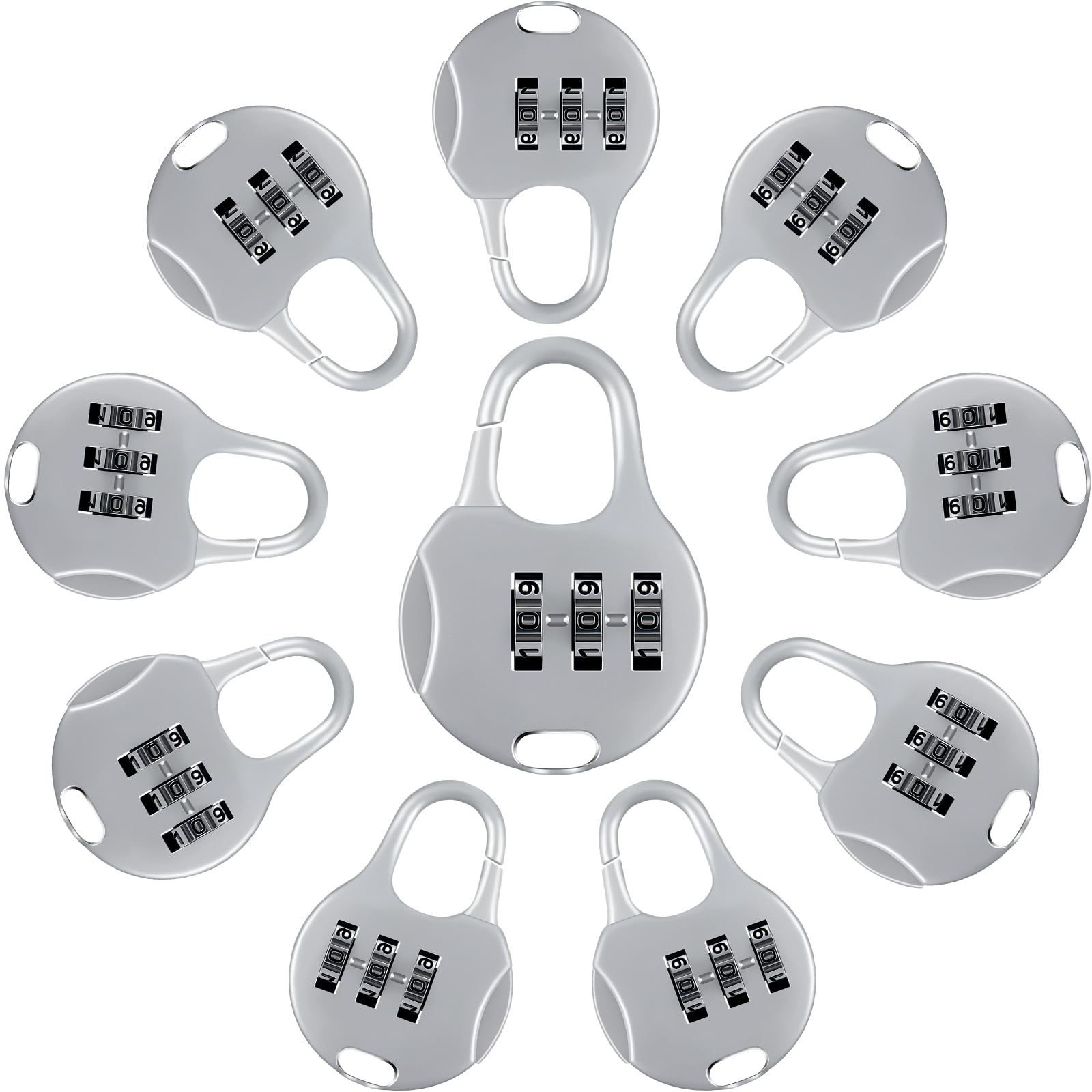 Snapklik.com : Moxweyeni 10 Pcs 3 Digit Combinations Padlock Safe ...