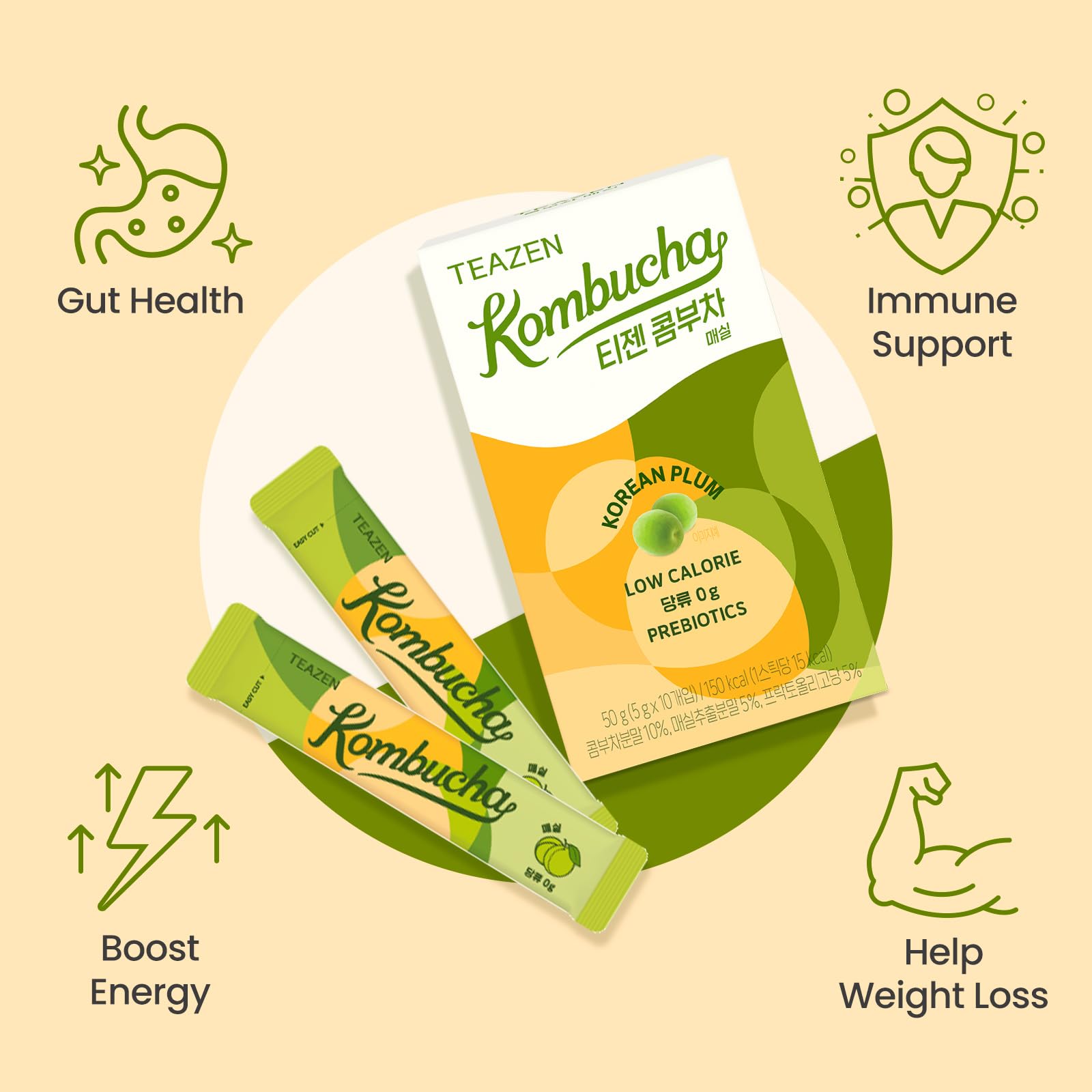 Snapklik.com : Korean Plum Kombucha Tea, Electrolyte Powder & Hydration ...