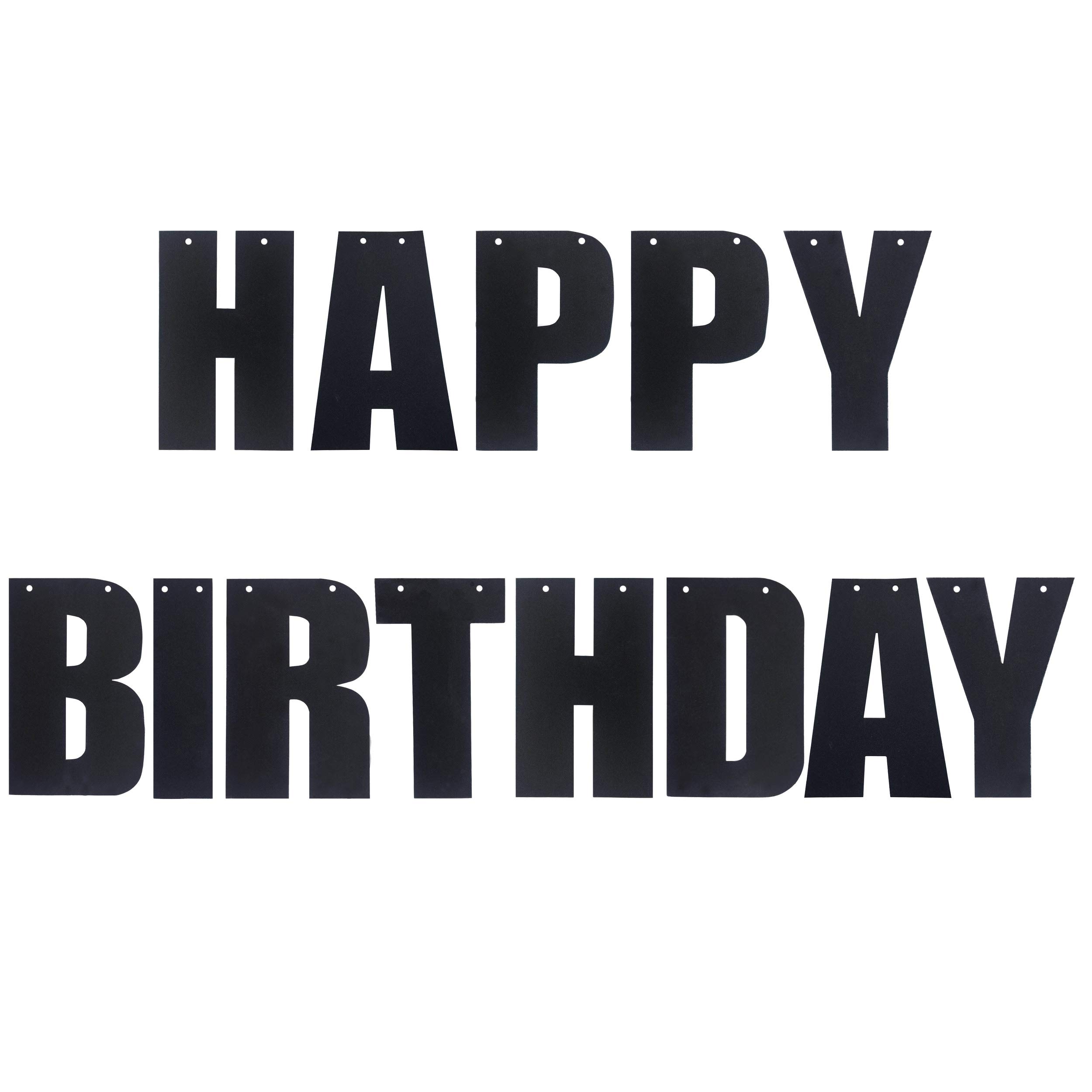 Happy Birthday Lettering Black