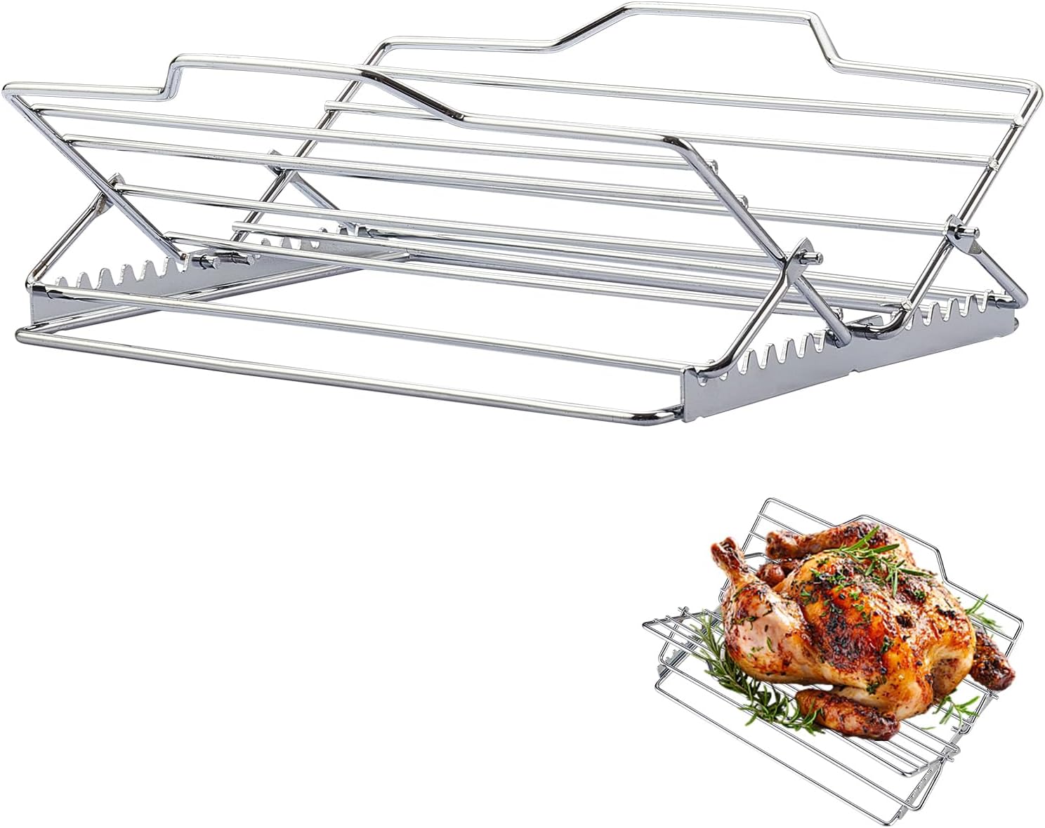 Amazon.com: Adjustable Roasting Rack for 9x13 Pan, Stainless Steel ...