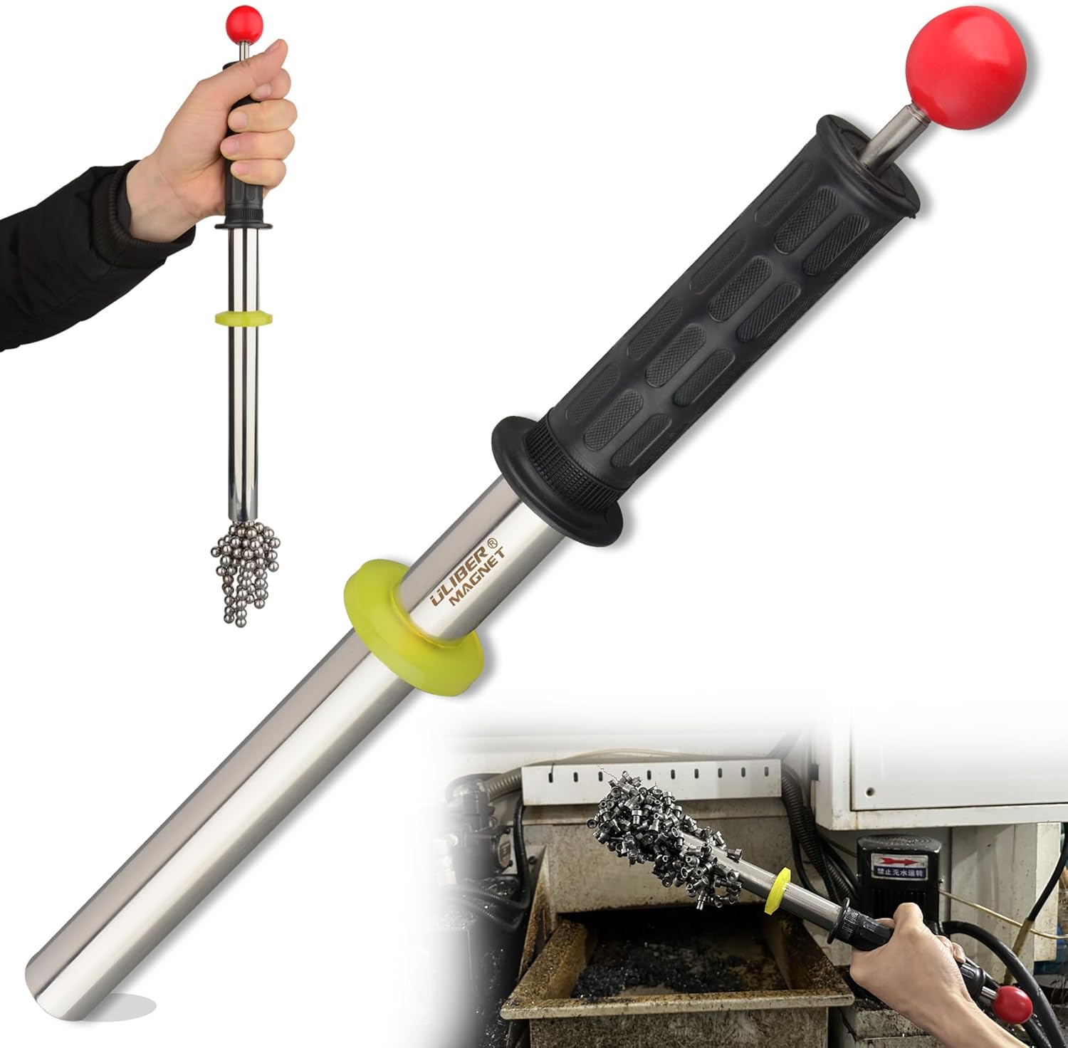 ULIBERMAGNET Magnetic Pickup Lifter, 8000 Gauss Neodymium Magnetic Lift ...