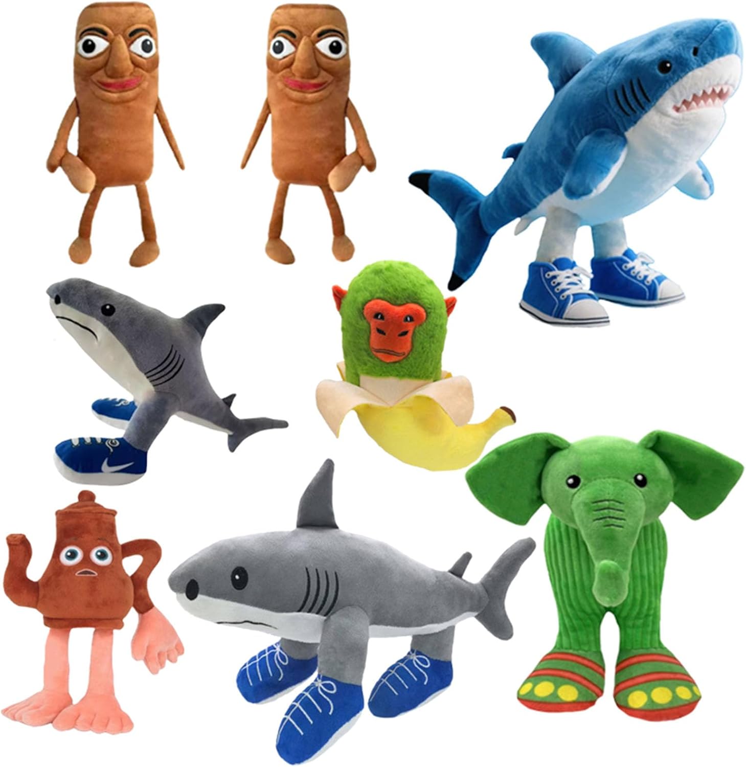 Amazon.co.jp: トゥントゥントゥンサフール ぬいぐるみ チンパンジーニバナニーニ トララレロトラララ リリリ ラリラ ...