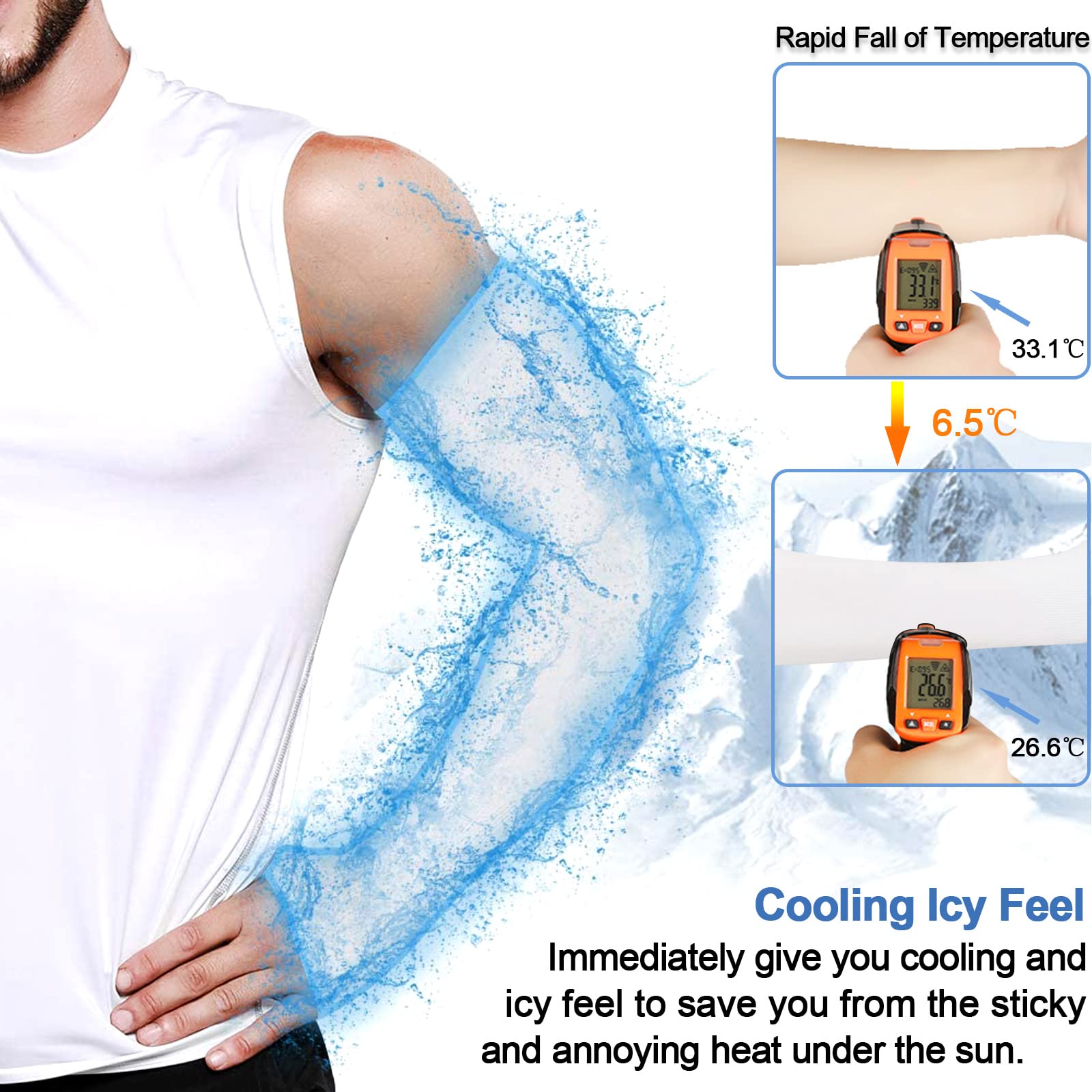Snapklik.com : Beister UV Protection Cooling Arm Sleeves, Women Men ...