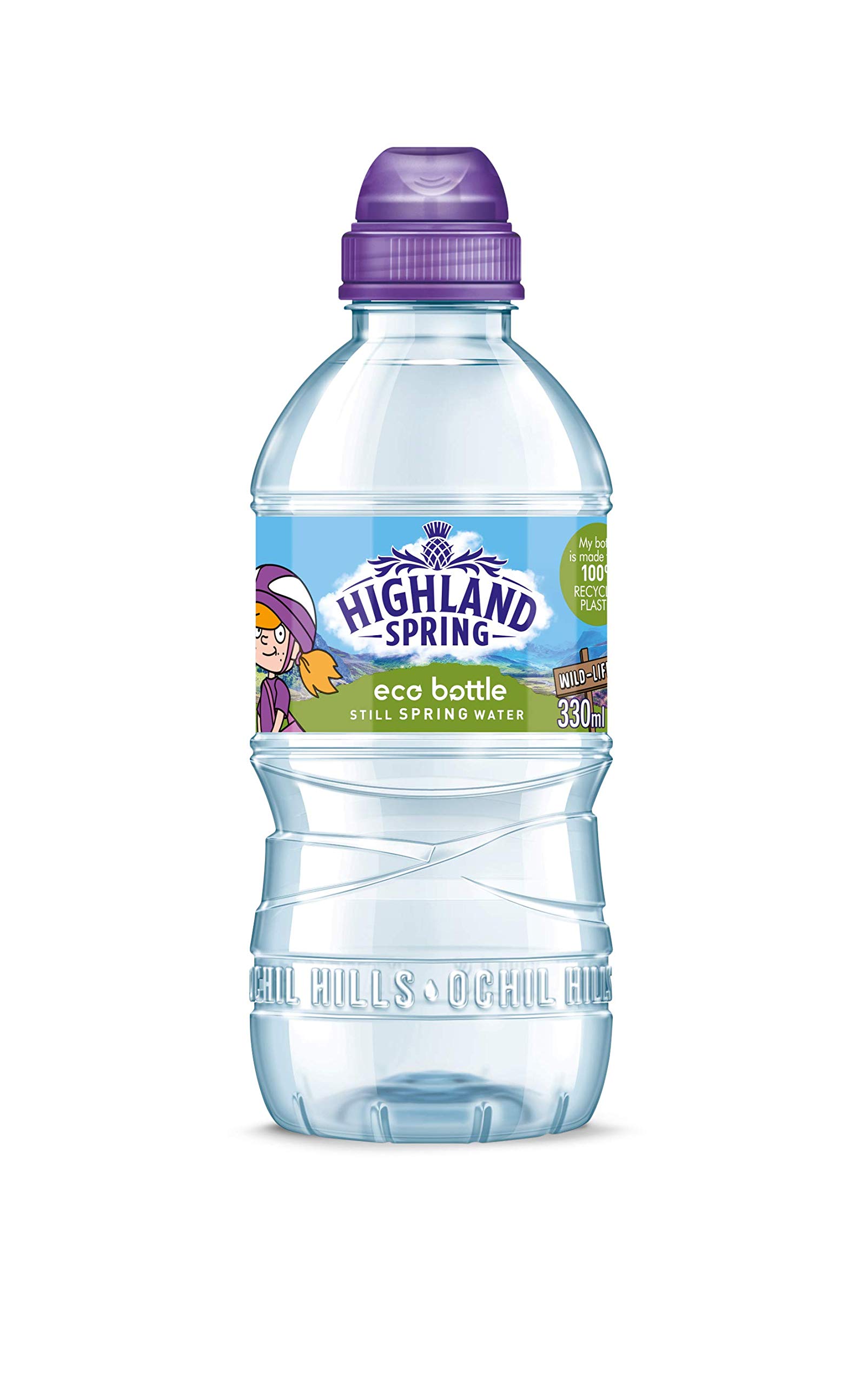 Highland Spring Wild-Life Eco Bottle Still Spring Water, 6 x 330ml: Buy ...