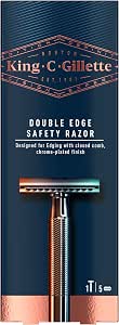 King C. Gillette Double Edge Safety Razor + 5 Razor Blades, 5 Count ...