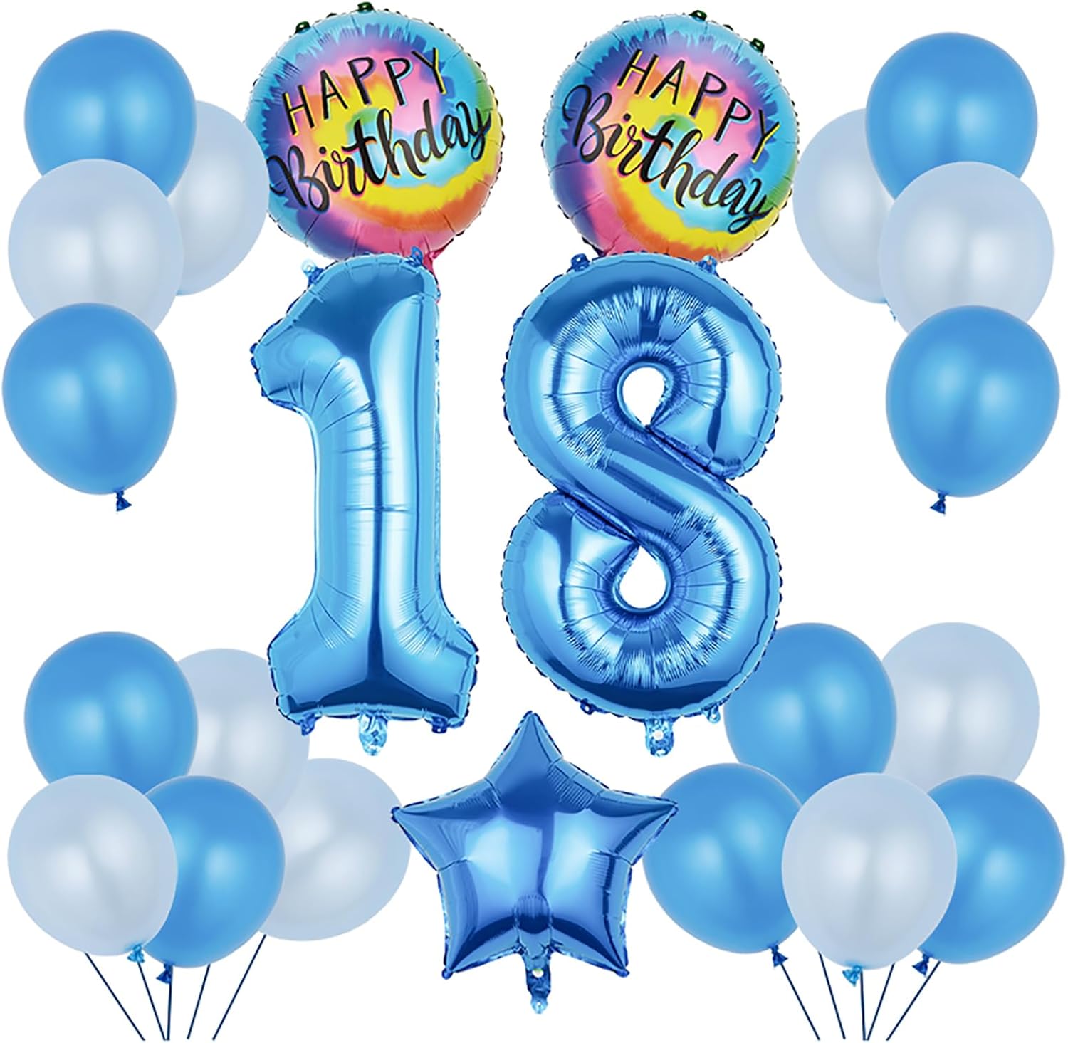 Amazon.com: YFHVJTKO 18th Birthday Decorations Party Supplies,23 Pcs ...