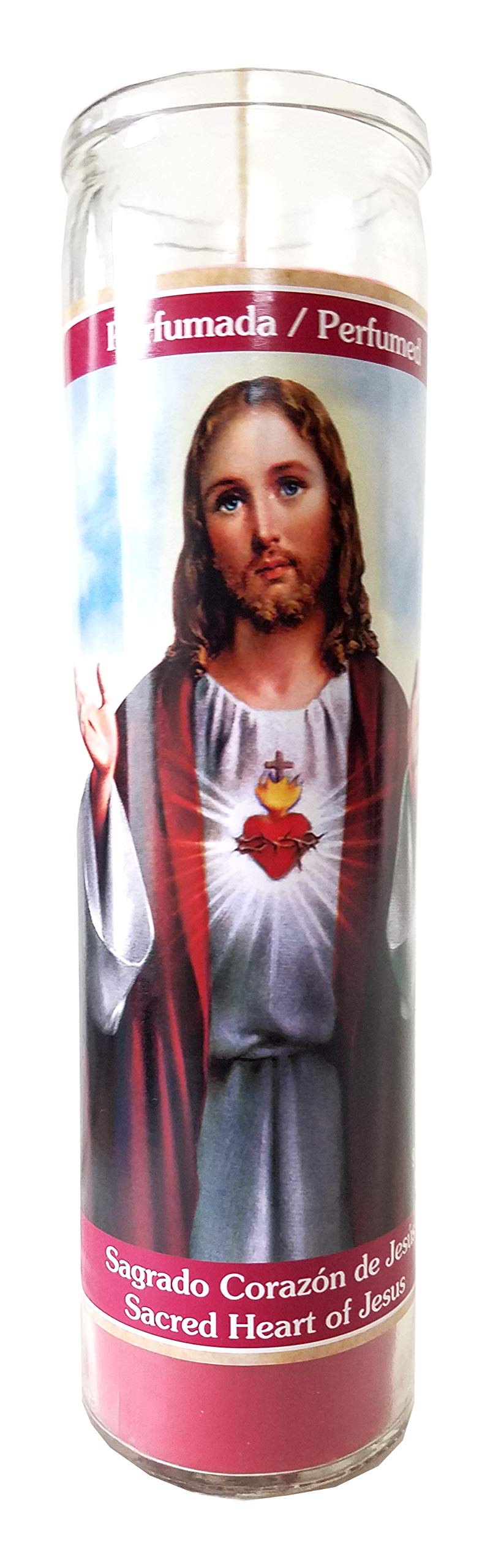 Amazon.com: Sacred Heart of Jesus (Sagrado Corazon de Jesus) Red ...