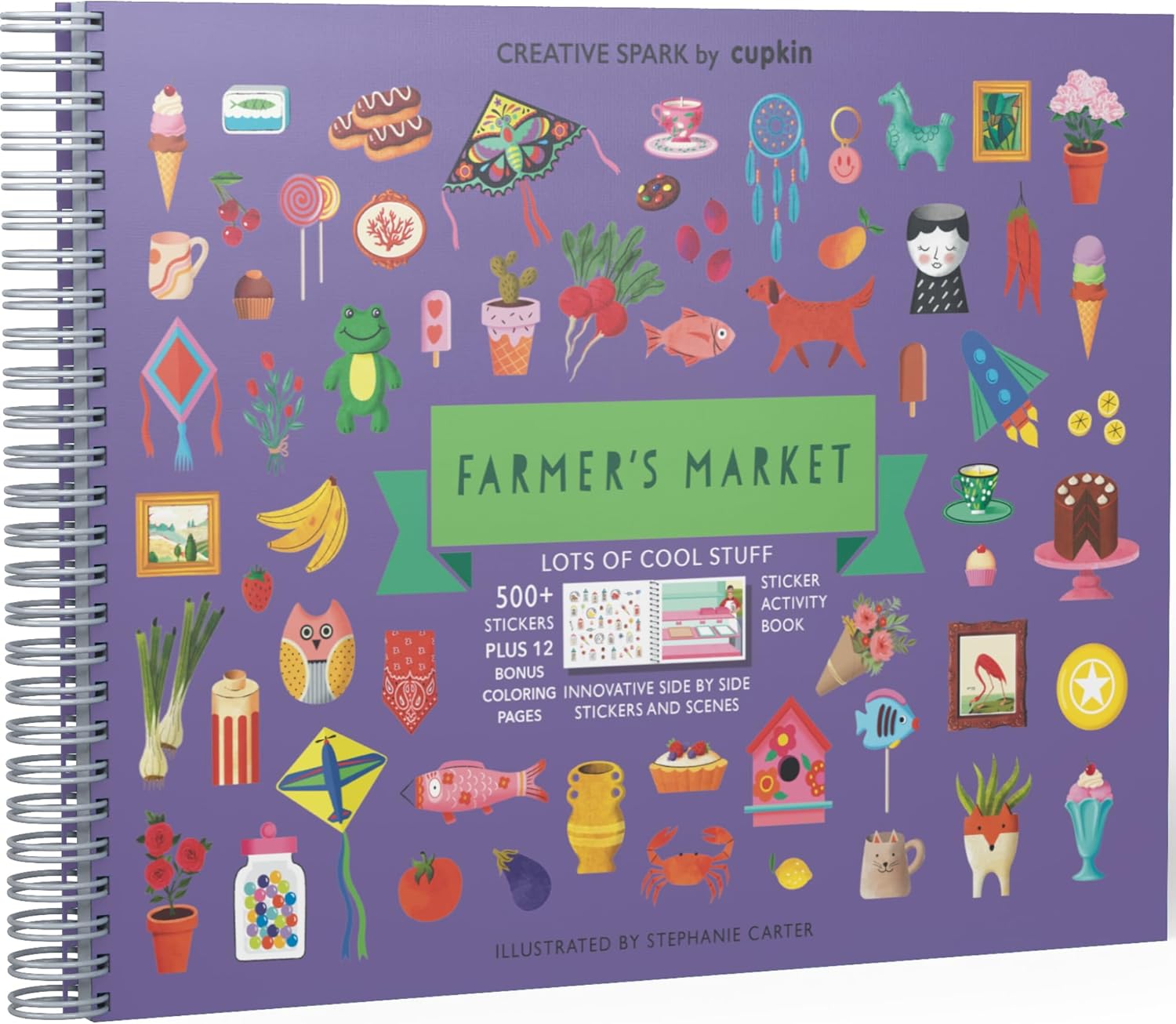 Amazon.com: Farmer's Market Stickers + Coloring Book (500+ Stickers for ...