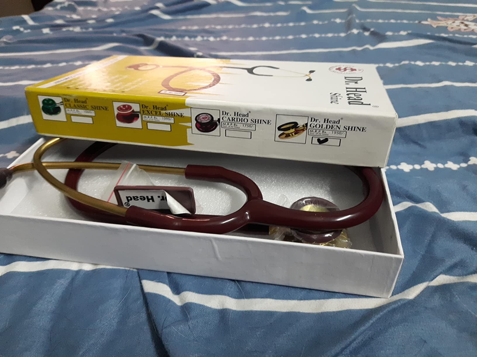 Dr. Head Premium Gold plated Dual Head Stethoscope for Doctors ...