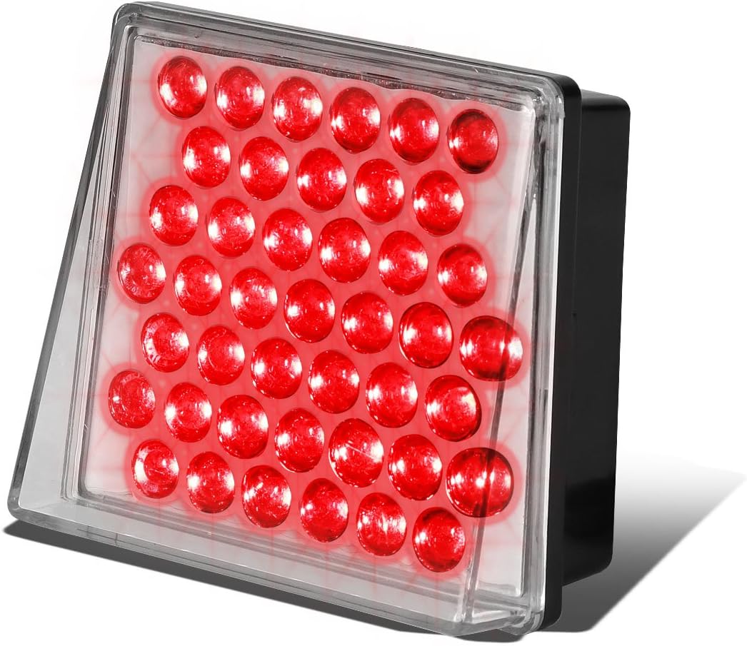 Amazon.com: Auto Dynasty 80mm W X 70mm H Universal Square 43 Bright Red ...