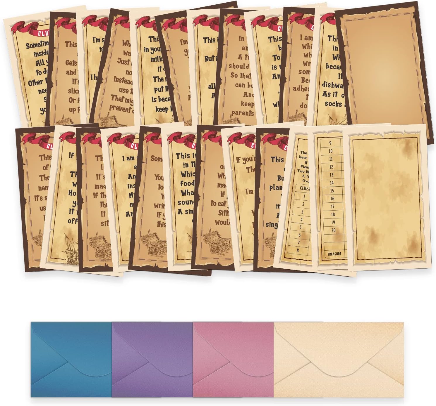 Amazon.com: shupai Indoor Treasure Hunt Game (24 Cards with Envelopes ...