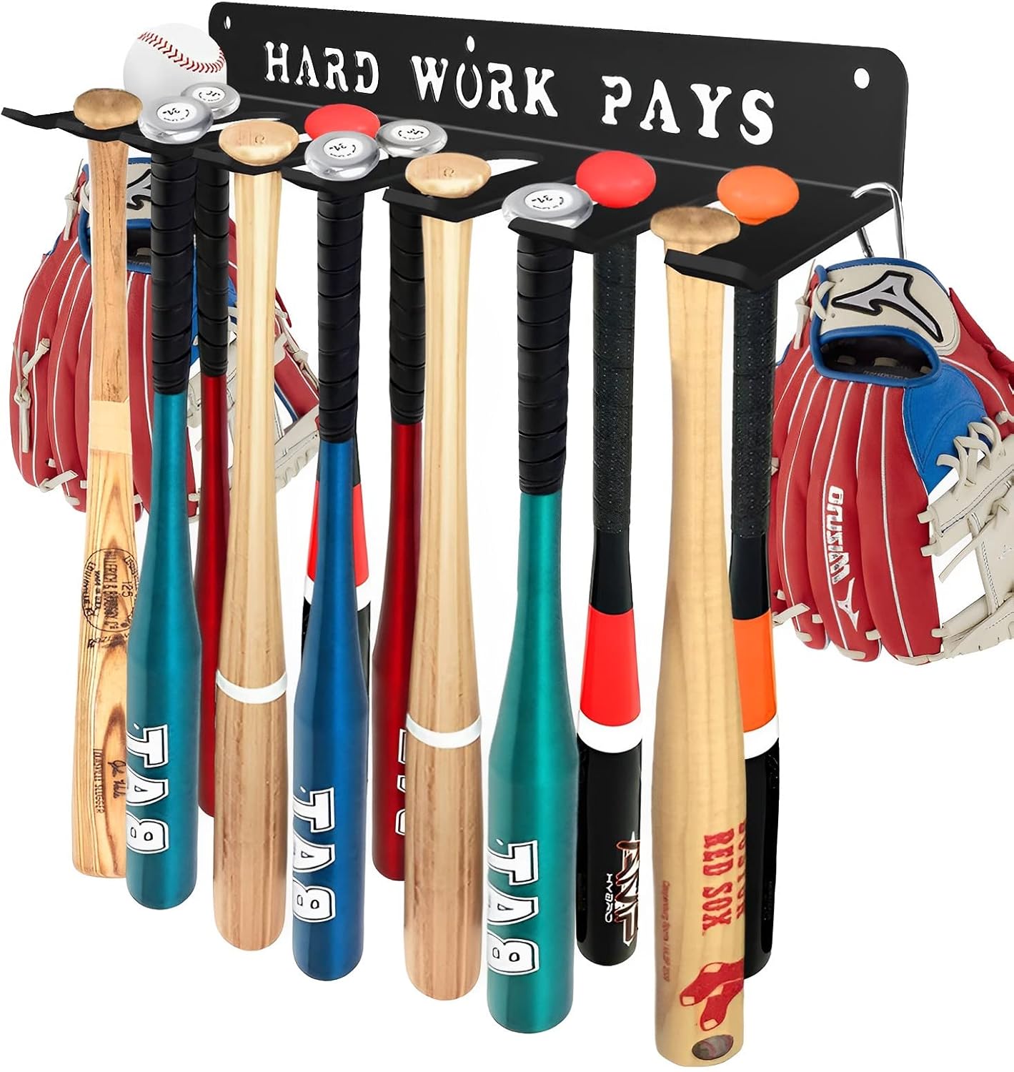 Amazon.com: Baseball Softball Bat-Caddy Rack Hanger Organizer Equipment ...
