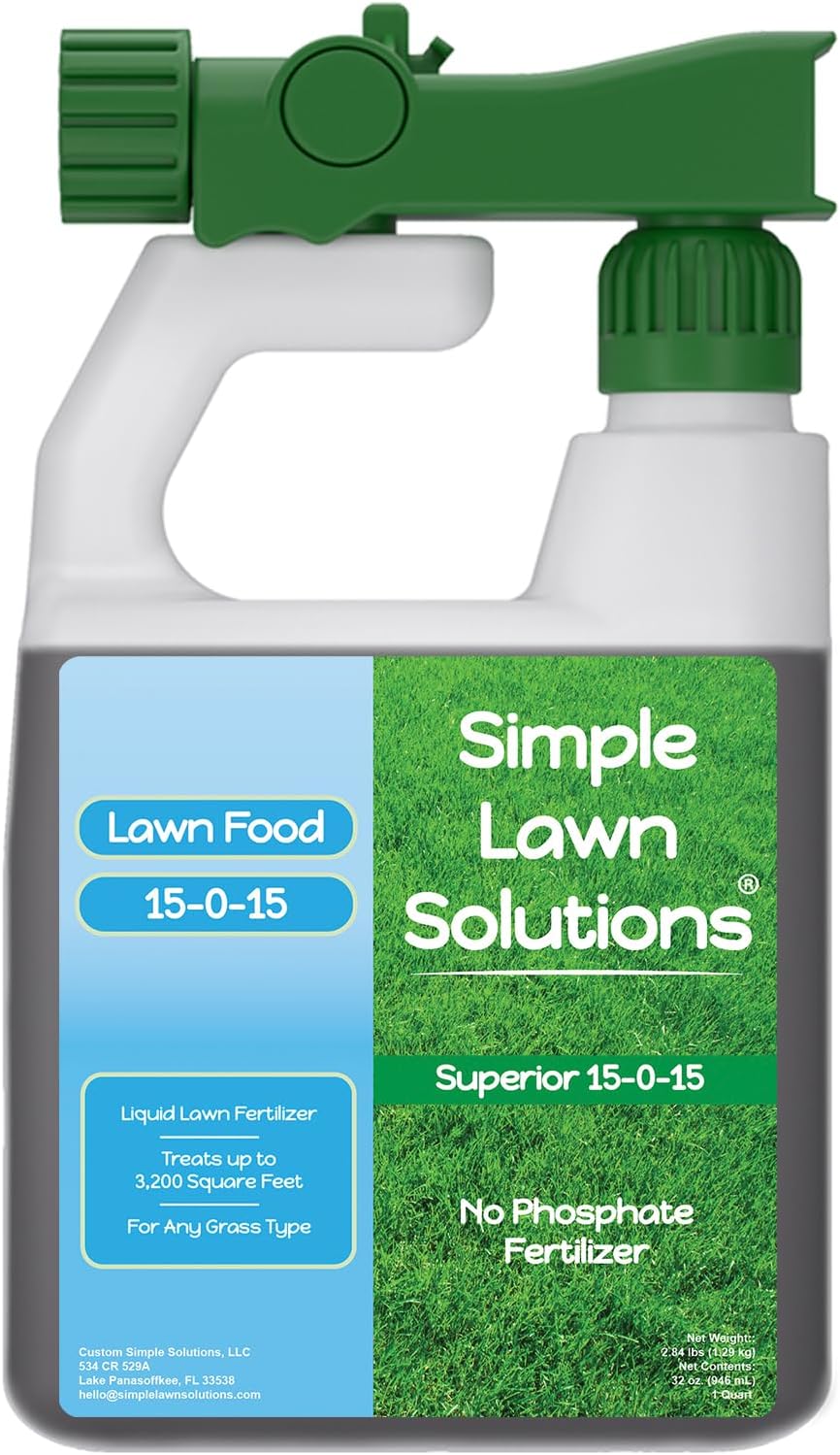 Amazon.com : 16-4-8 Liquid Lawn Food Fertilizer 32 ounce + Dark Green ...