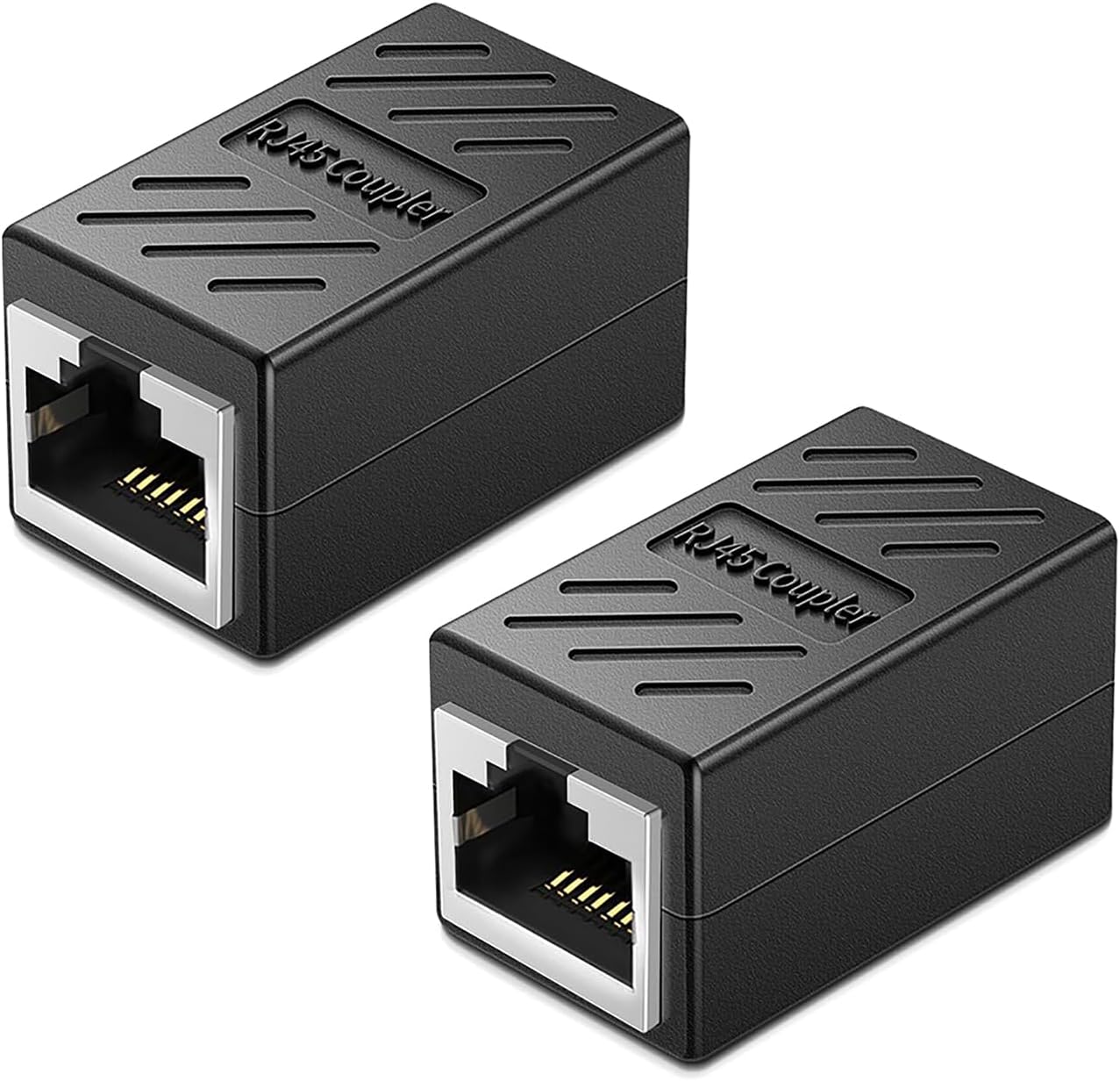 Amazon | LANケーブル 延長コネクタ Cat6 Cat5 RJ45 干渉防止 金属シールド 中継コネクタ LAN延長 メス-メス イーサネット延長 ギガビット対応 8P8C 2個入り ...