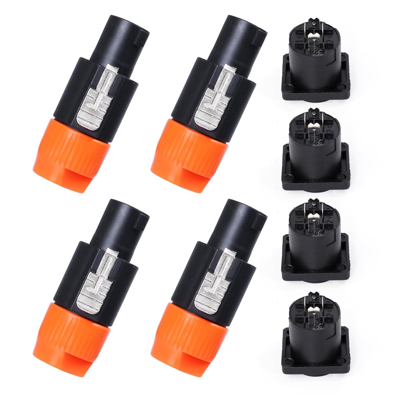 Amazon.com: SUNNAREPOON 4 Sets Speakon Connector with Socket, 4 Pole ...