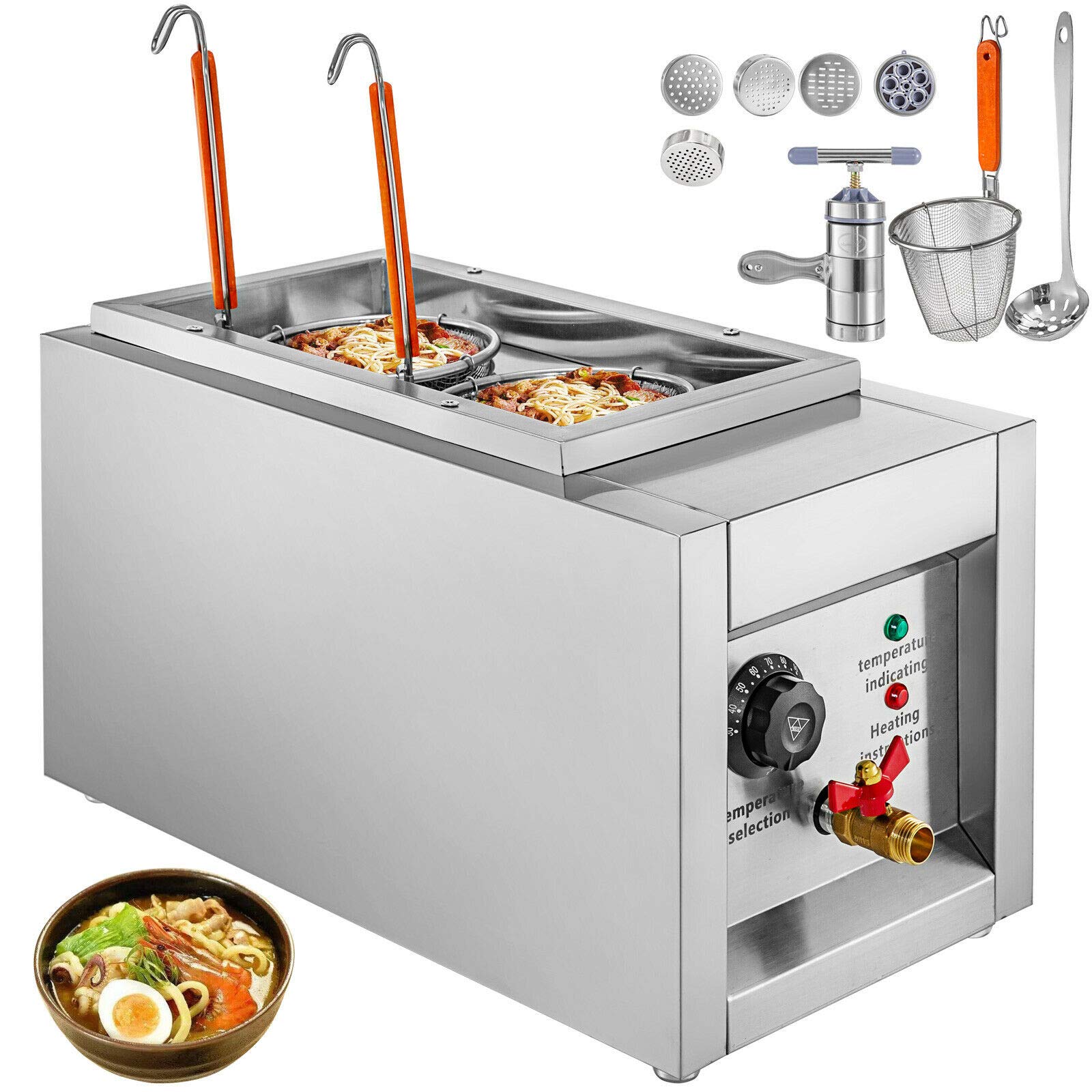 Amazon.com: 2 Holes Pasta Cooker Electric Noodle Cooking Machine 110V 2KW Electric Pasta Cooker ...