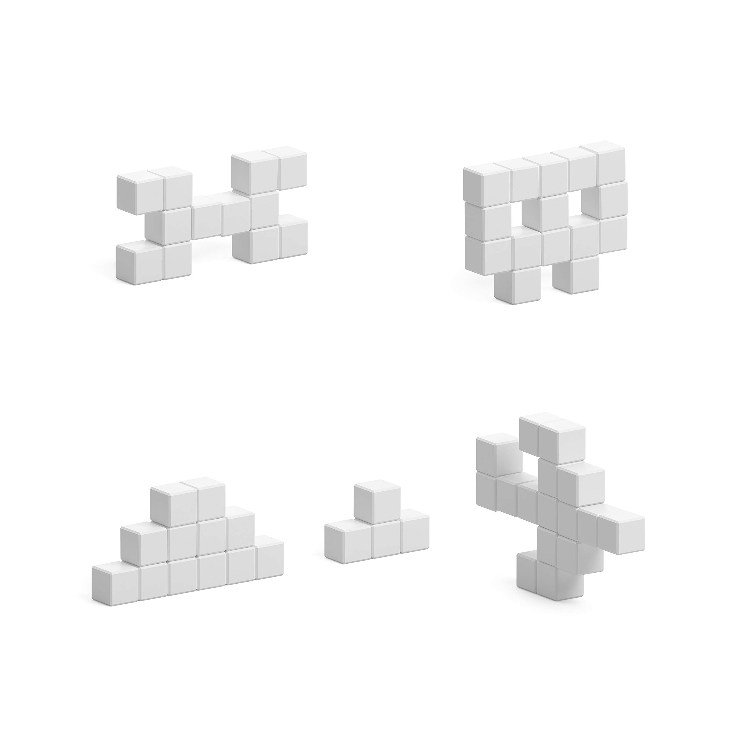 Snapklik.com : PIXIO-16 White Color Series Magnetic Blocks Building Set ...