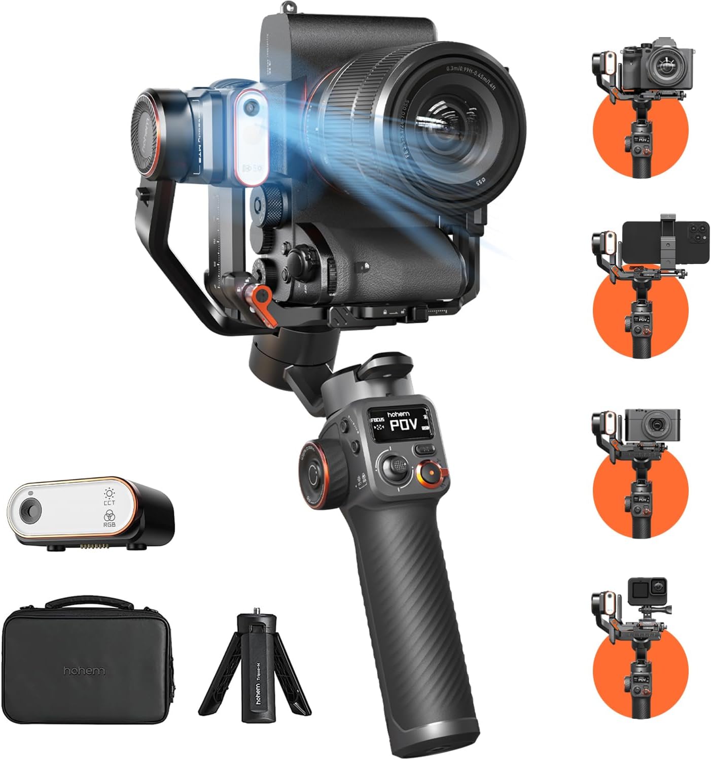hohem iSteady MT2 Kit Kamera Gimbal, NO APP AI Tracker, Magnetisches ...