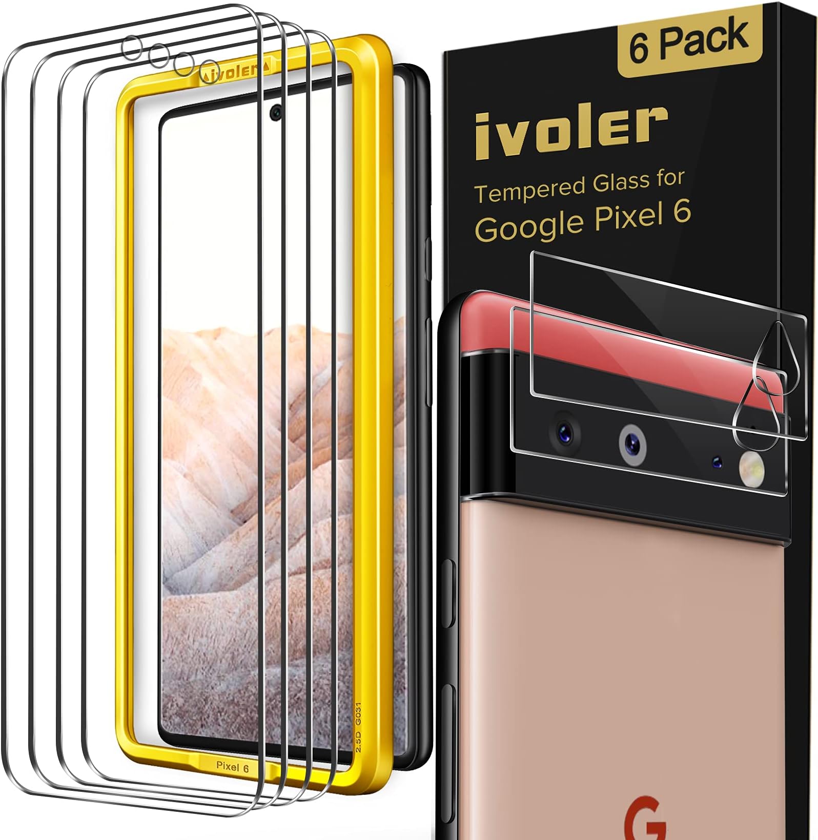 Amazon.com: ivoler [2+2Pack Tempered Glass Screen Protector for Google ...