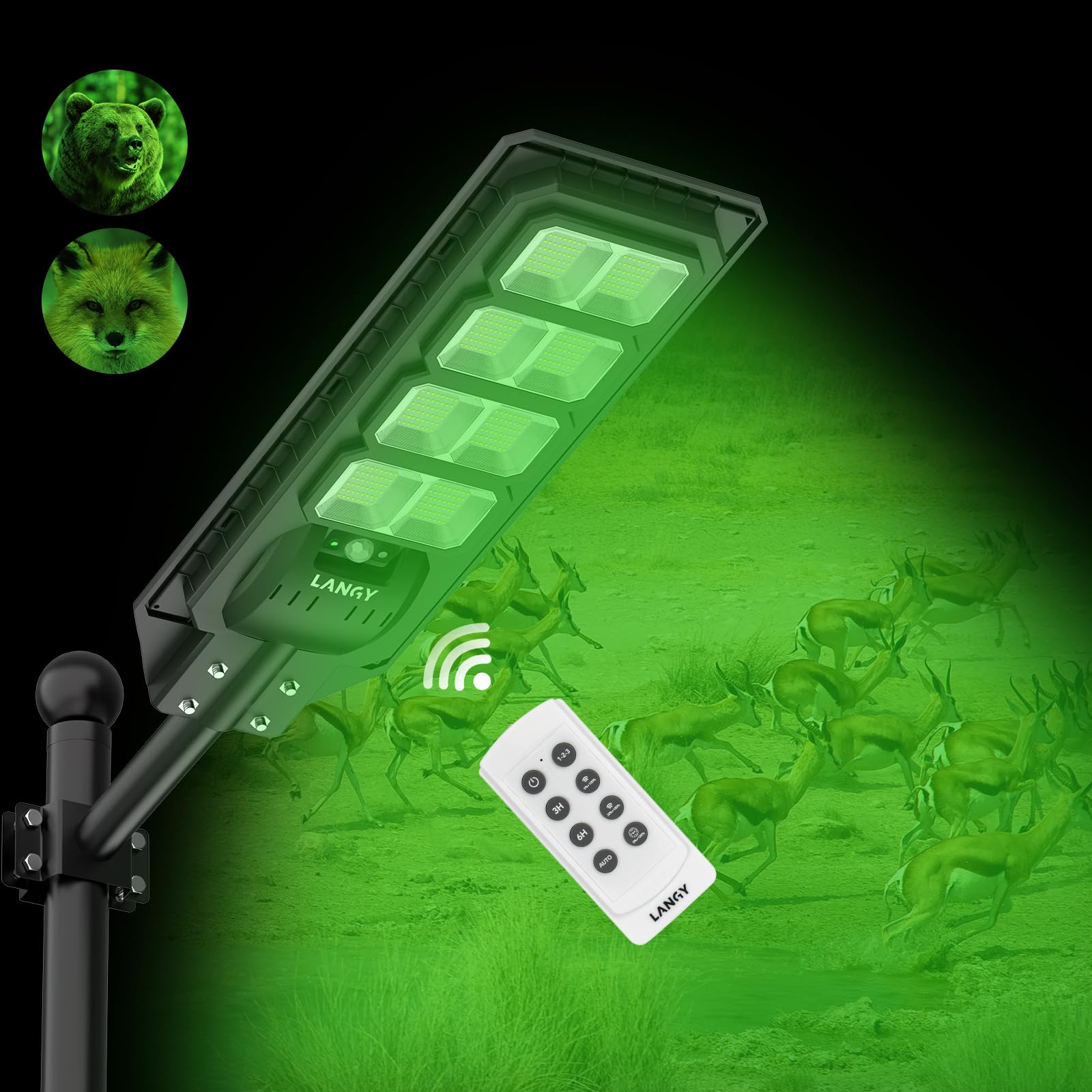 Amazon.com: LANGY Green Hunting Light Hog Lights for Night Hunting ...