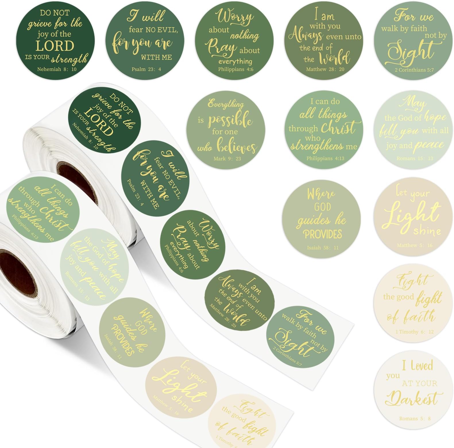 Amazon.com: YHNTGB 1400Pcs Bible Verse Sticker Scripture Inspirational ...