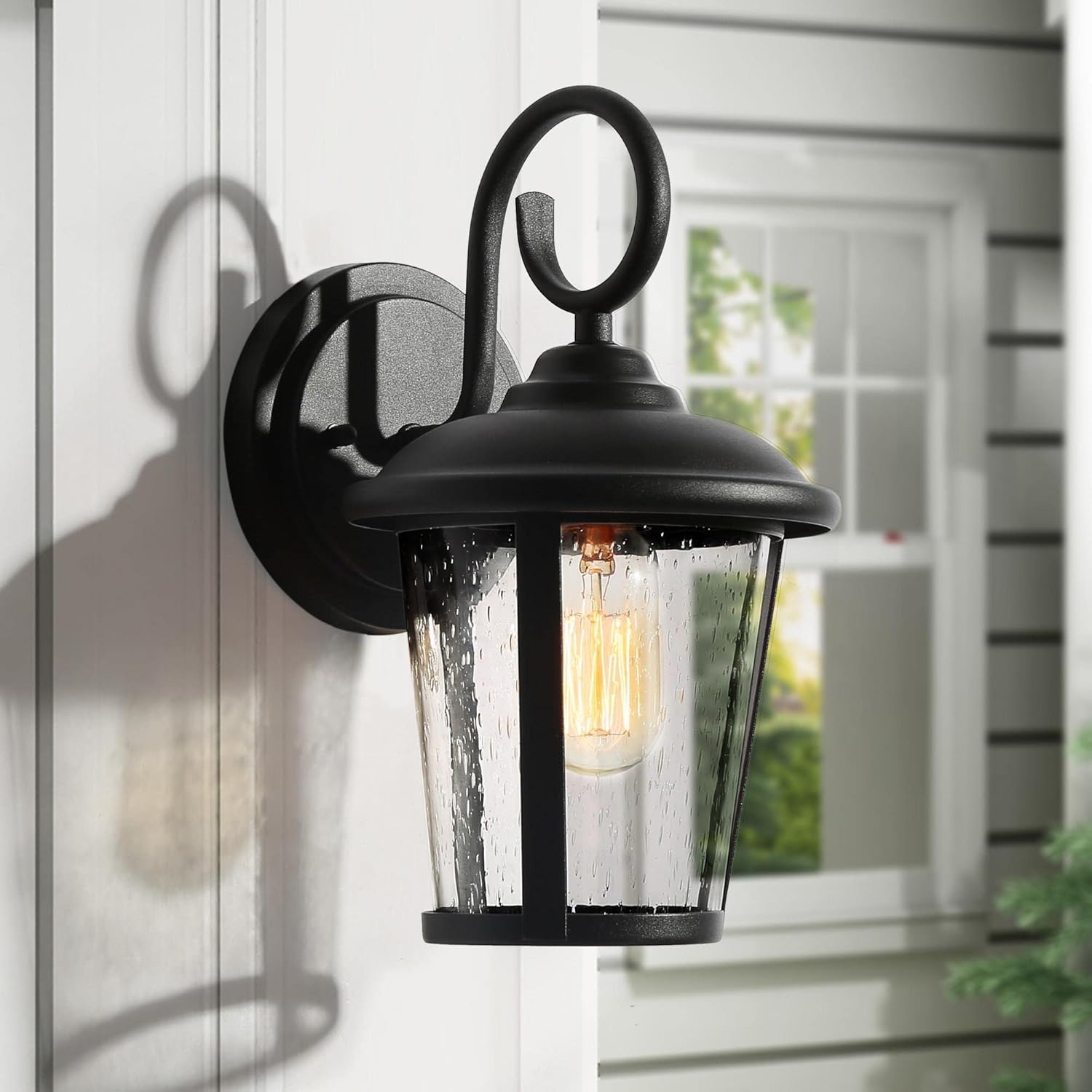 Amazon.com: classy leaves Black Outdoor Wall Light, Farmhouse Exterior ...