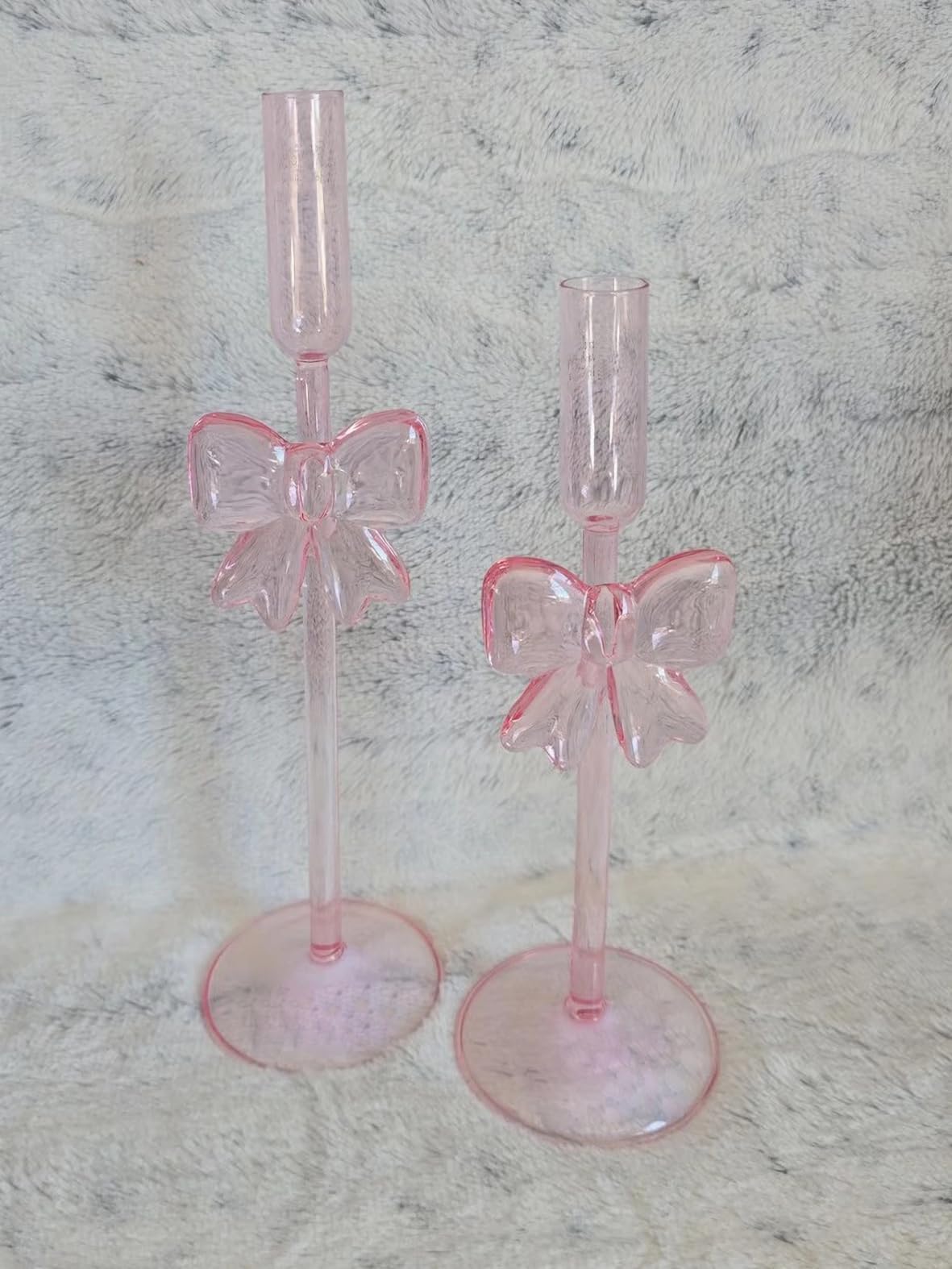 Amazon.com: Bow Glass Candle Holders for Candlestick Holders Candle ...
