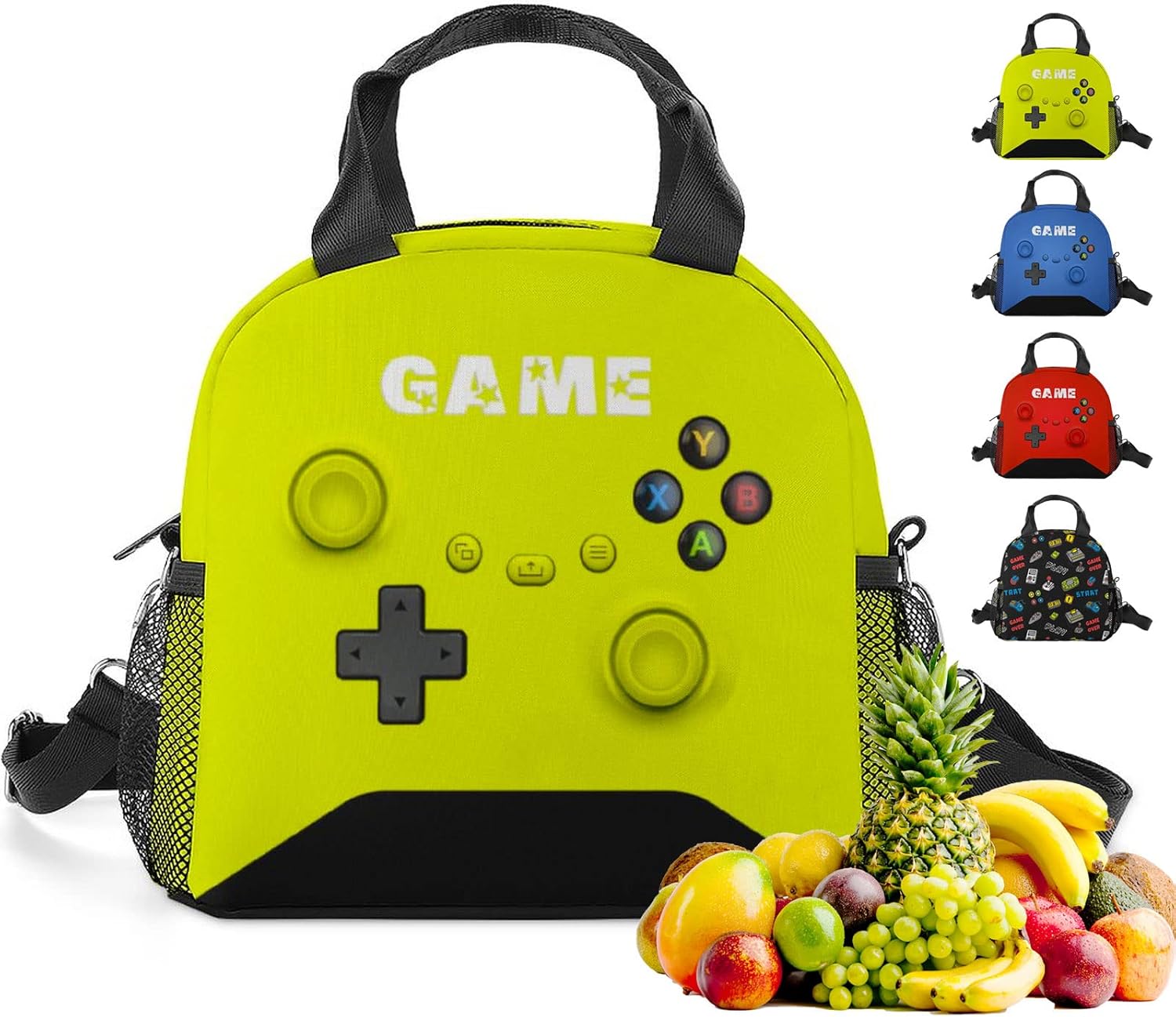 Amazon.com: JIRAIKEI Game Lunch Bag for Boys Girls Gamer, Insulated ...