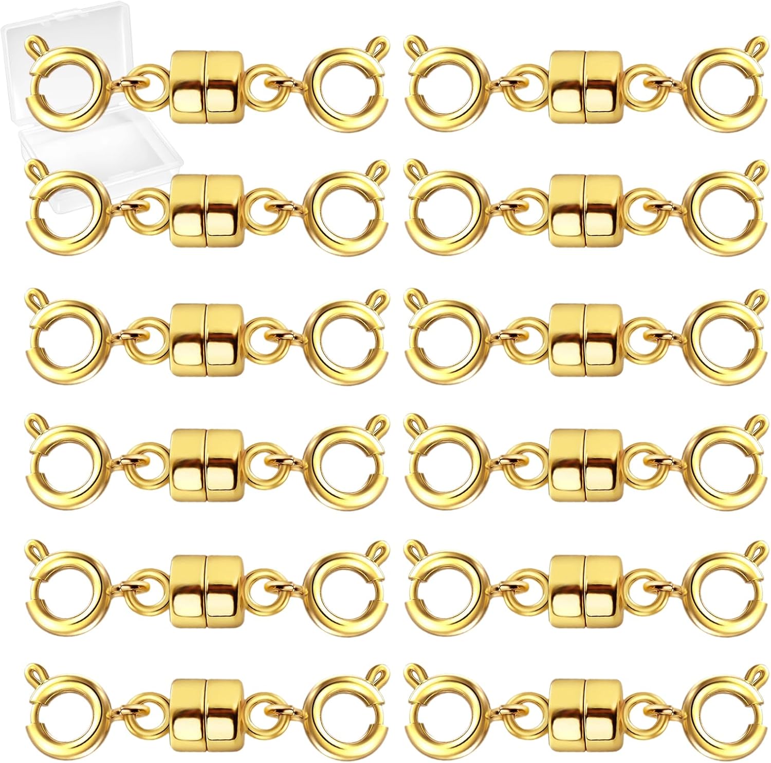Amazon.com: MKCYD Double Magnetic Necklace Clasps and Closures ...