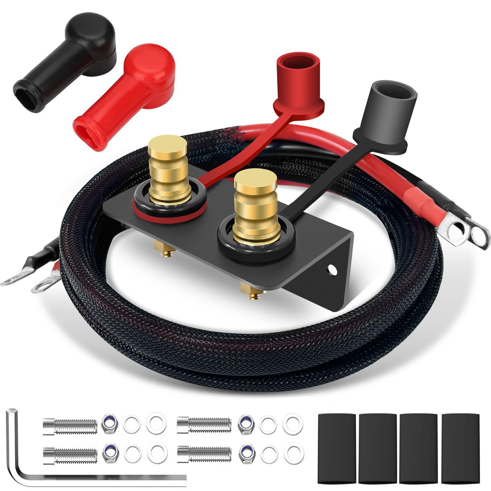 Amazon.com: Battery Jump Post Kit with 59.06inch Cable and Metal ...