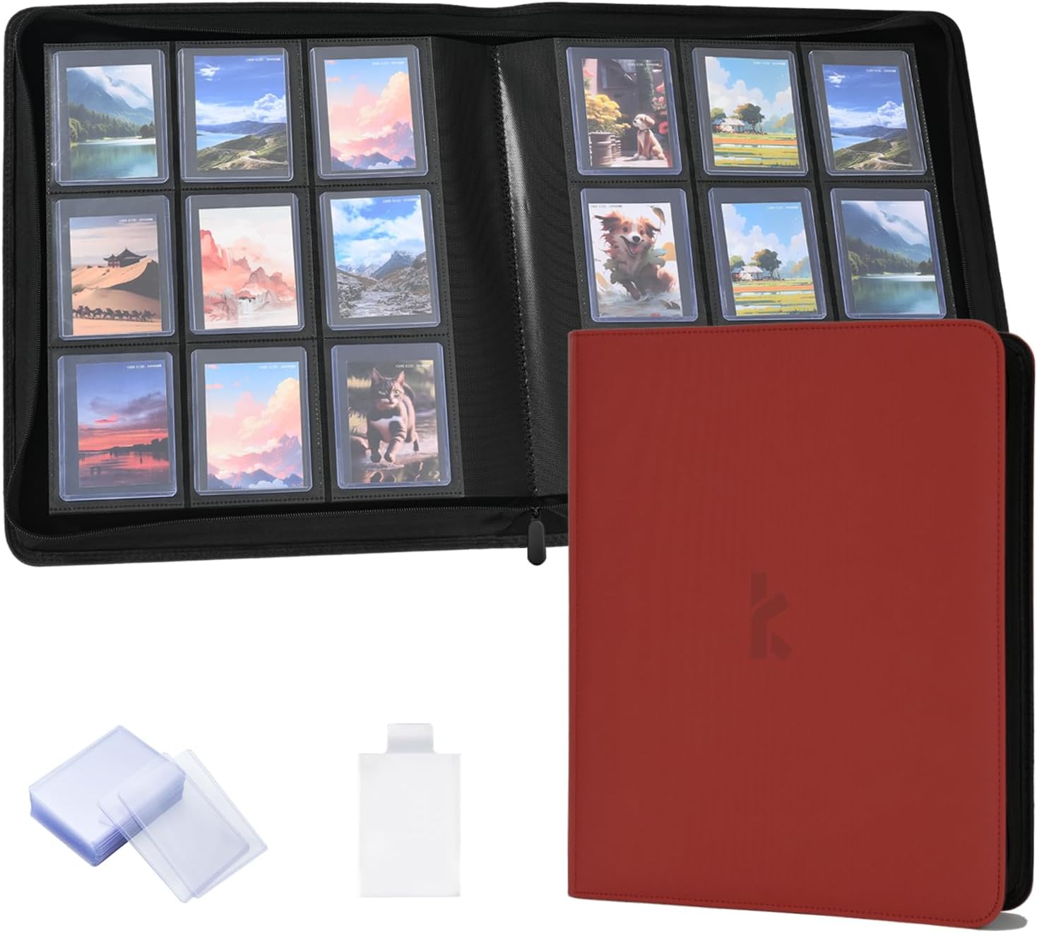 Amazon.com: 9-Pocket 3-Ring Trading Card Binder – Includes 50 Double ...