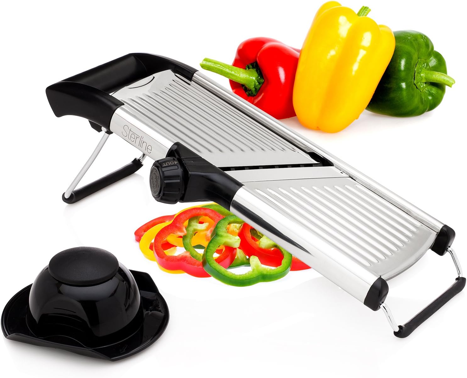 Amazon.com: Sterline Adjustable Stainless Steel Mandoline Slicer with ...