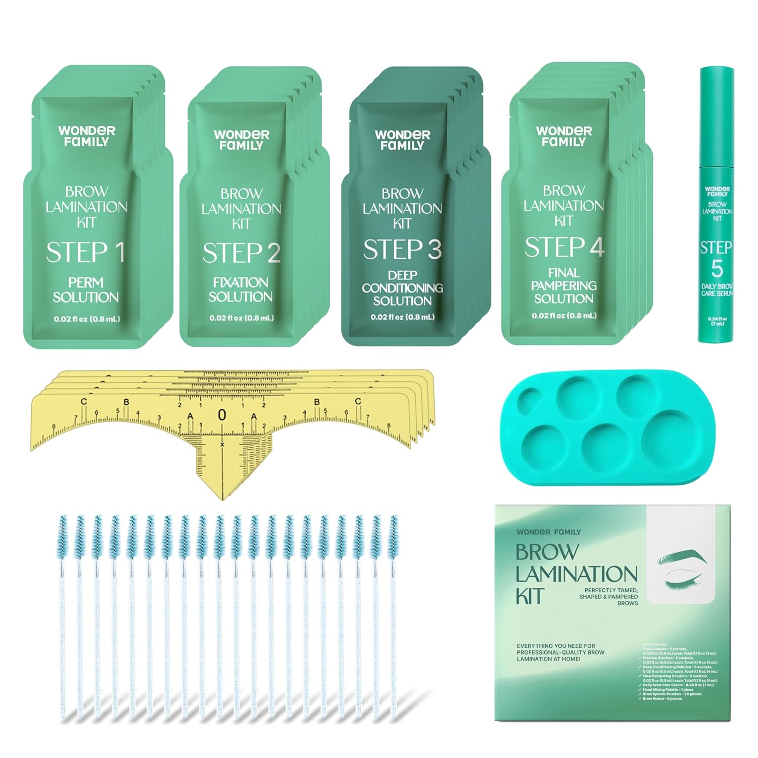 Amazon.com : 5 Step Eye Brow Lamination Kit - Eyebrow Kit for Women ...