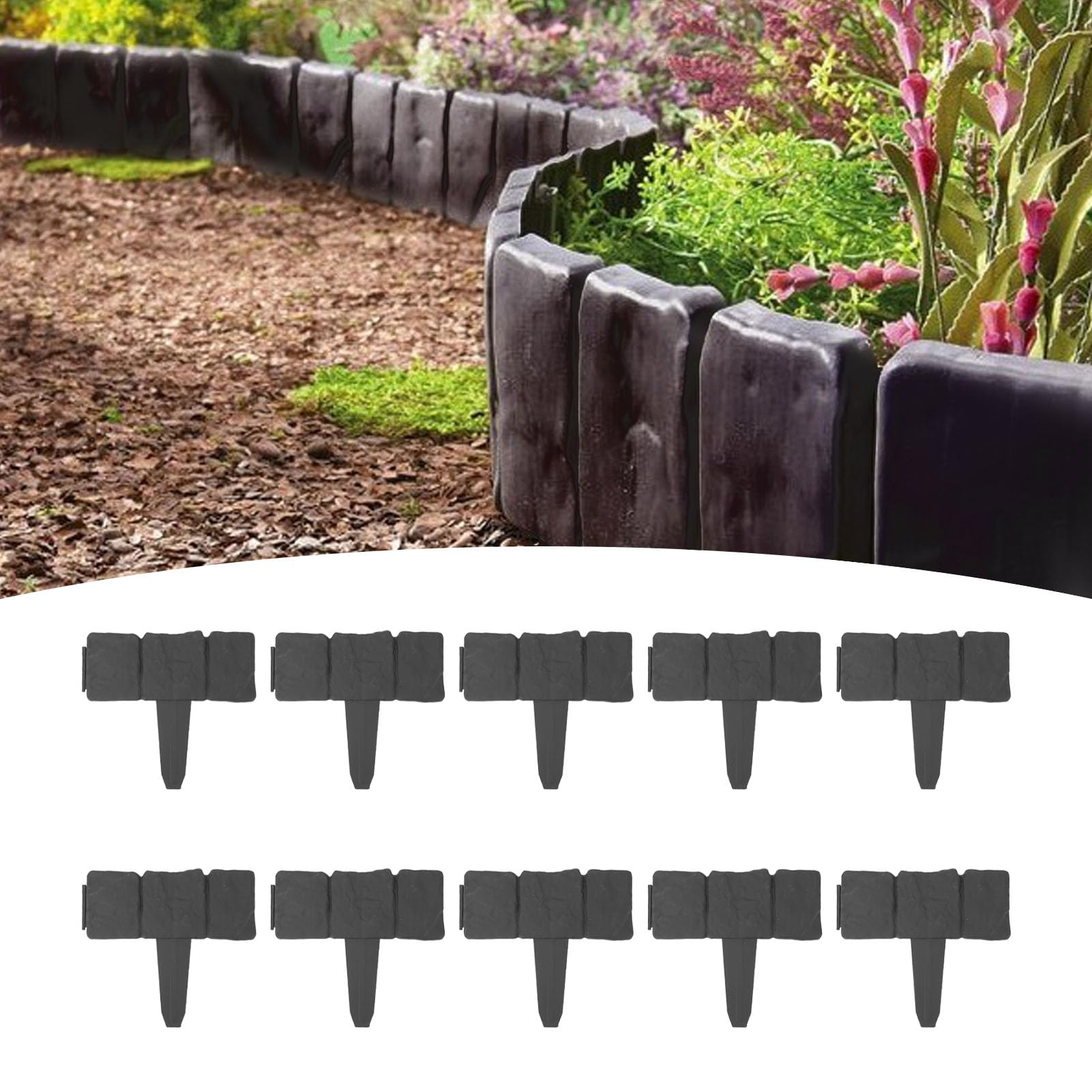 Easy To Install Landscape Edging Garden Edging Border NO DIG, With