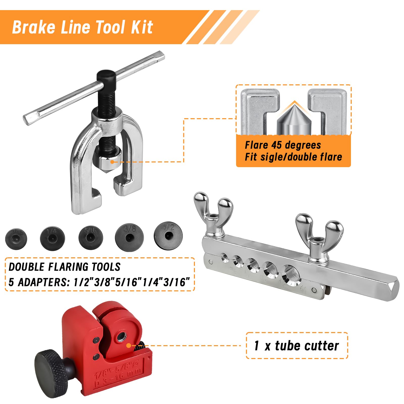 Brake Lines MuHize 1/4 Inch Brake Line Kit - 25 Ft Copper Coated ...