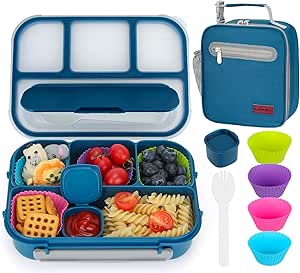 Amazon.com: MaMix Bento Lunch Box for Kids, Lunchable Containers for ...