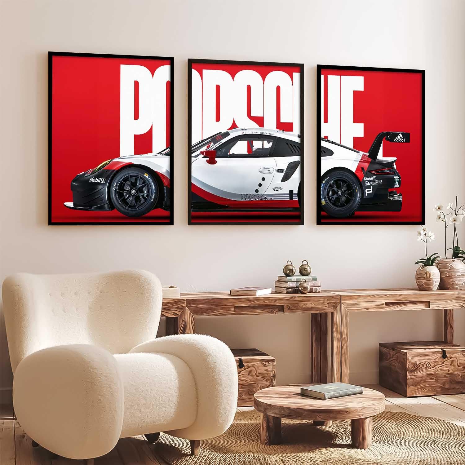 HOTHOUSE Big Porsche Car Framed Posters Gift Items for Boys Room Wall ...
