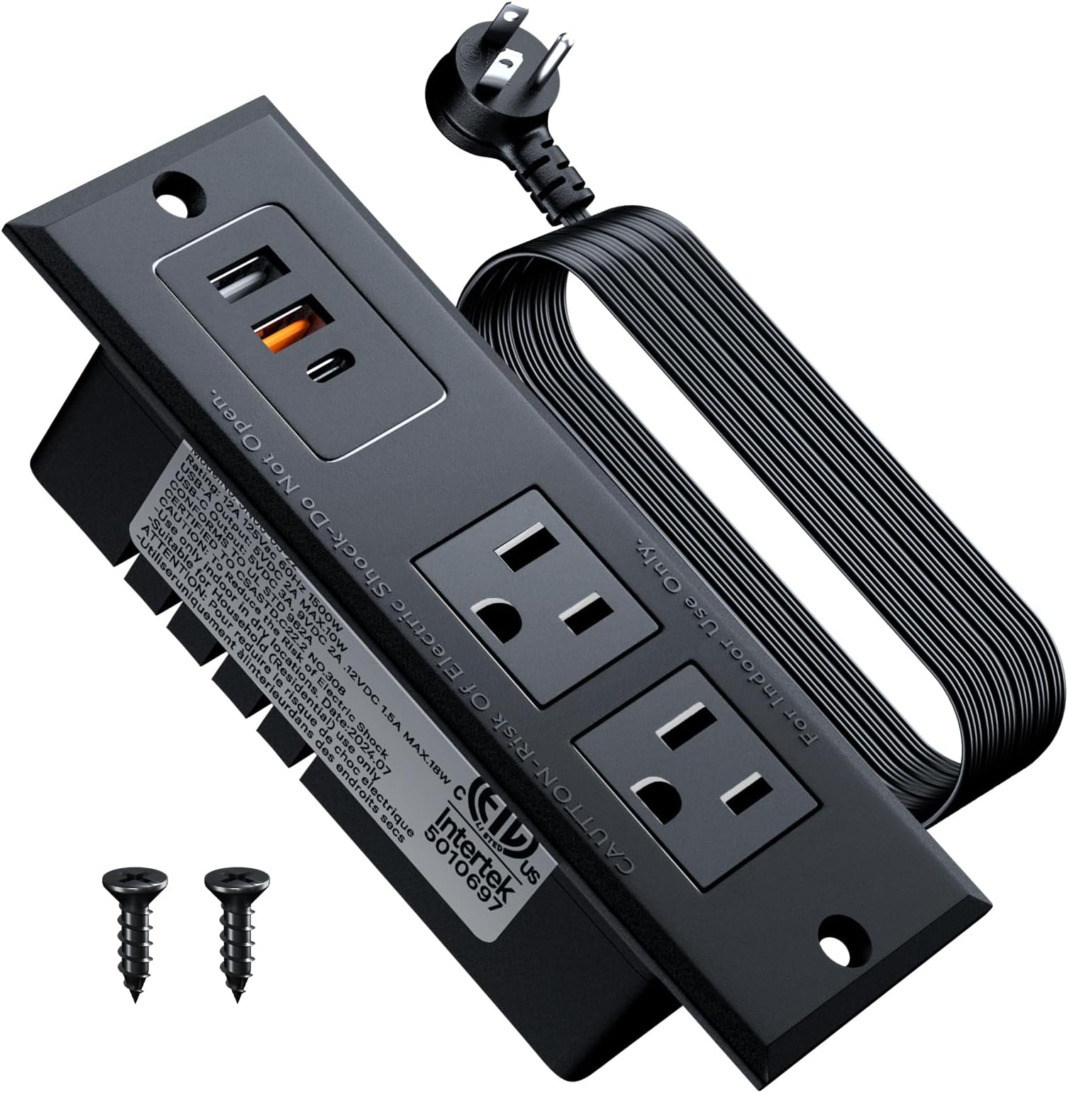 Amazon.com: CCCEI Recessed Power Strip with 20W USB C Port, Fast ...